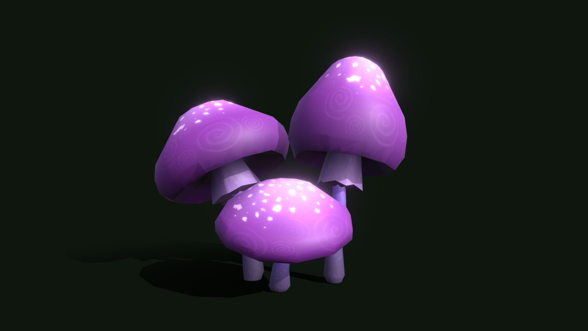 Magic Mushroom Cluster - Download Free 3D model by RollingThunder ...
