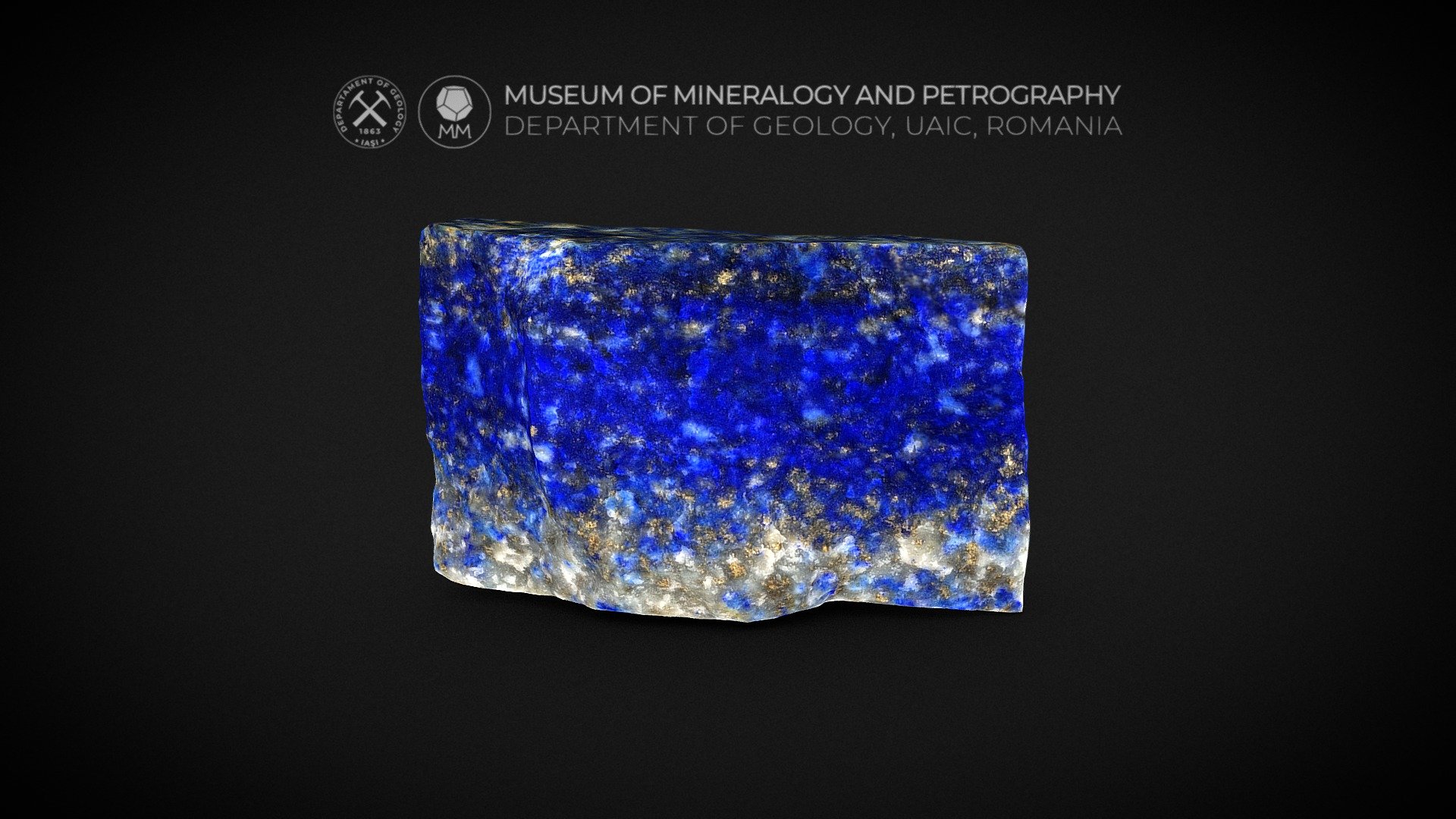 Lazurite (Lapis Lazuli) with sparkling Pyrite - 3D model by Museum of ...