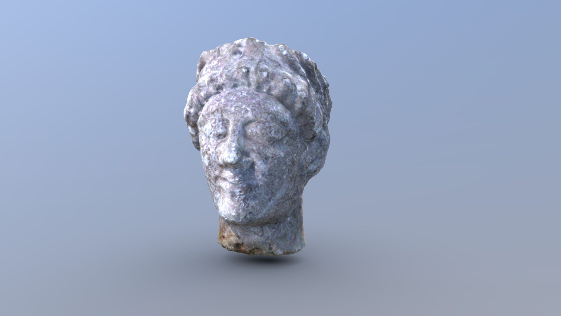 Male head Cypro-Classical 5th c. BC.- Game Ready - 3D model by ...