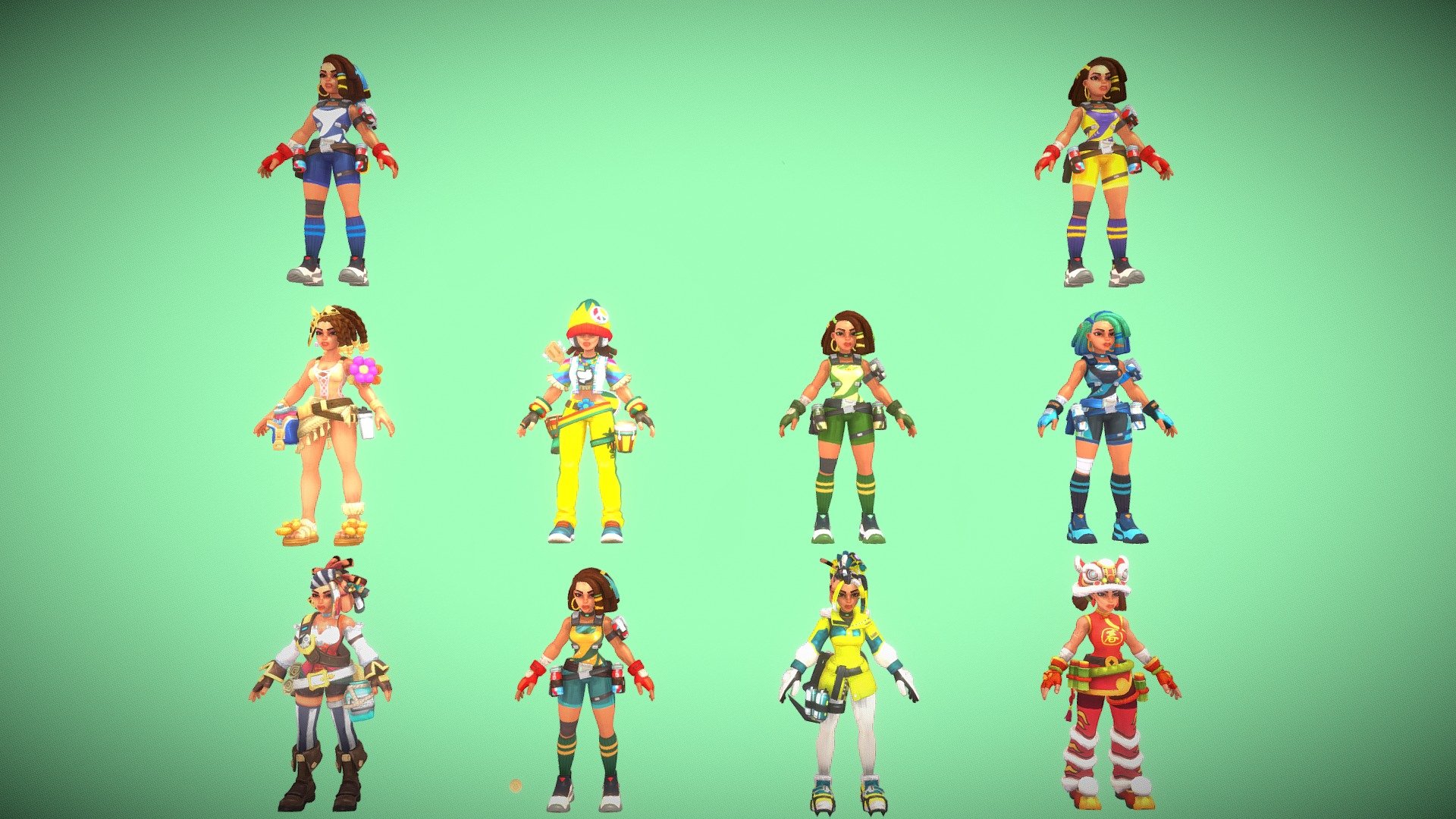 Adventure girl collection - Buy Royalty Free 3D model by Luna Studio ...