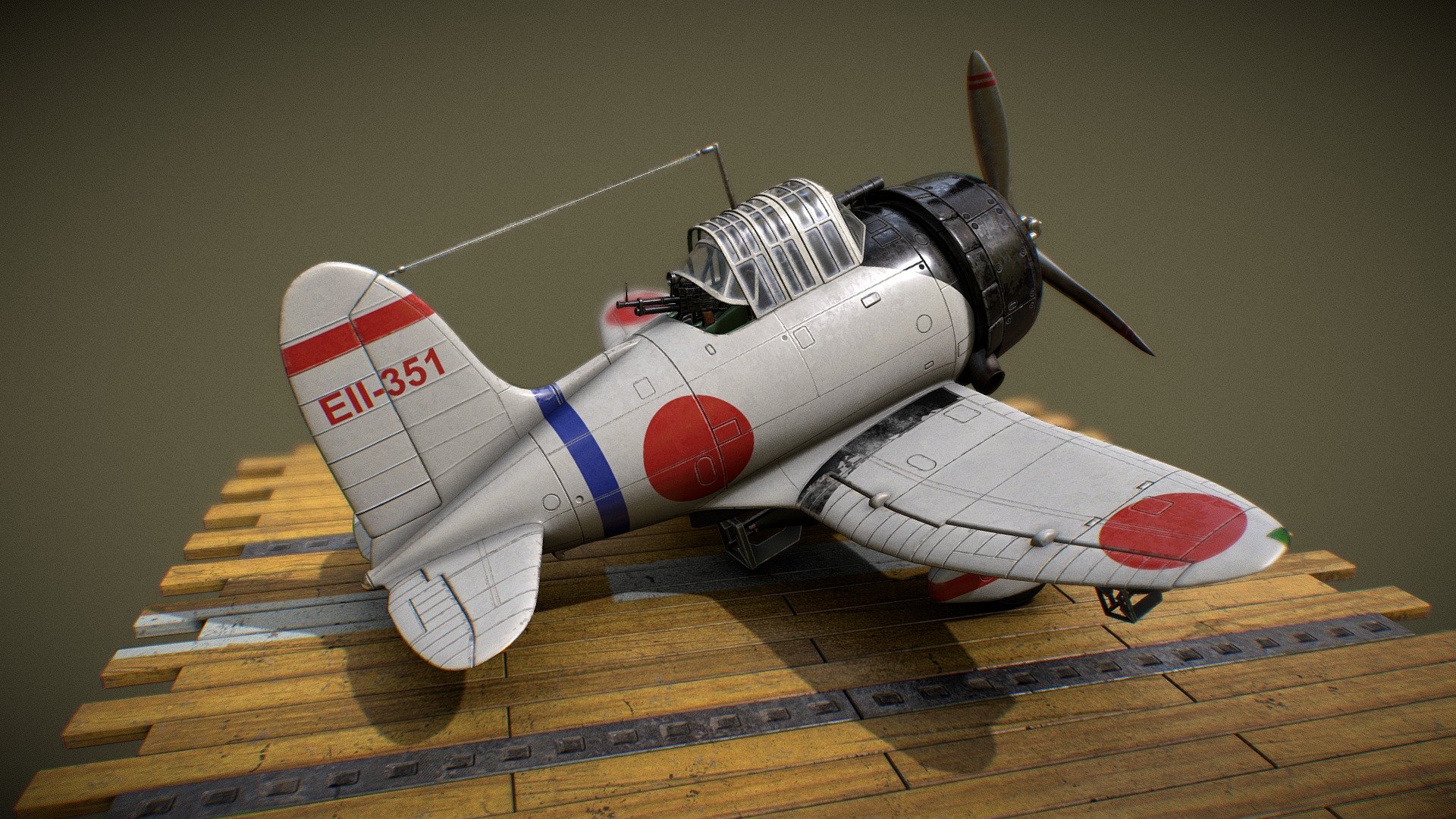 Toon AICHI_D3A_VAL naval aviation - Buy Royalty Free 3D model by ...