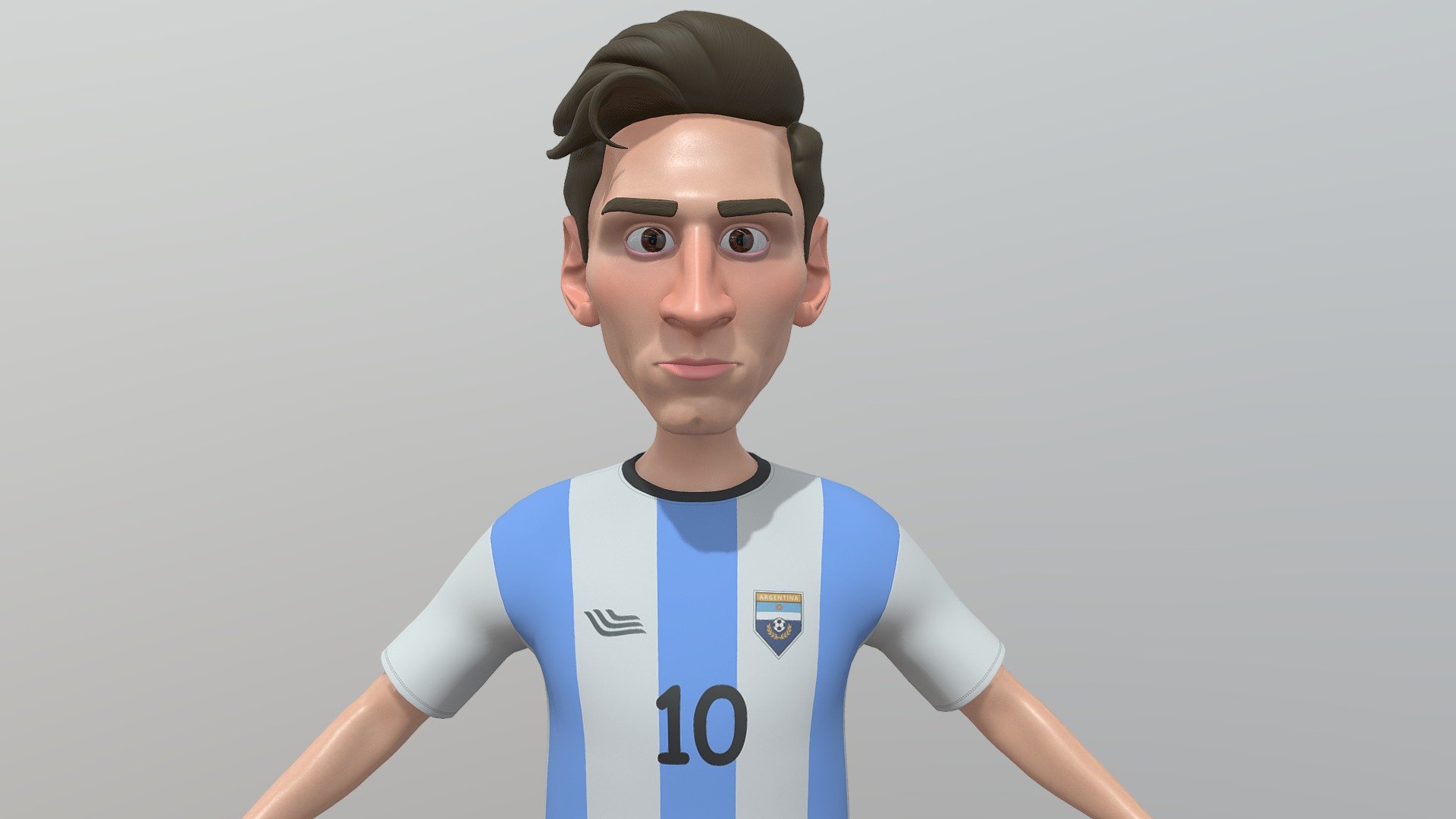 Messi Stylized Cartoon Caricature Footballer - 3D model by ALS 3D (@als ...