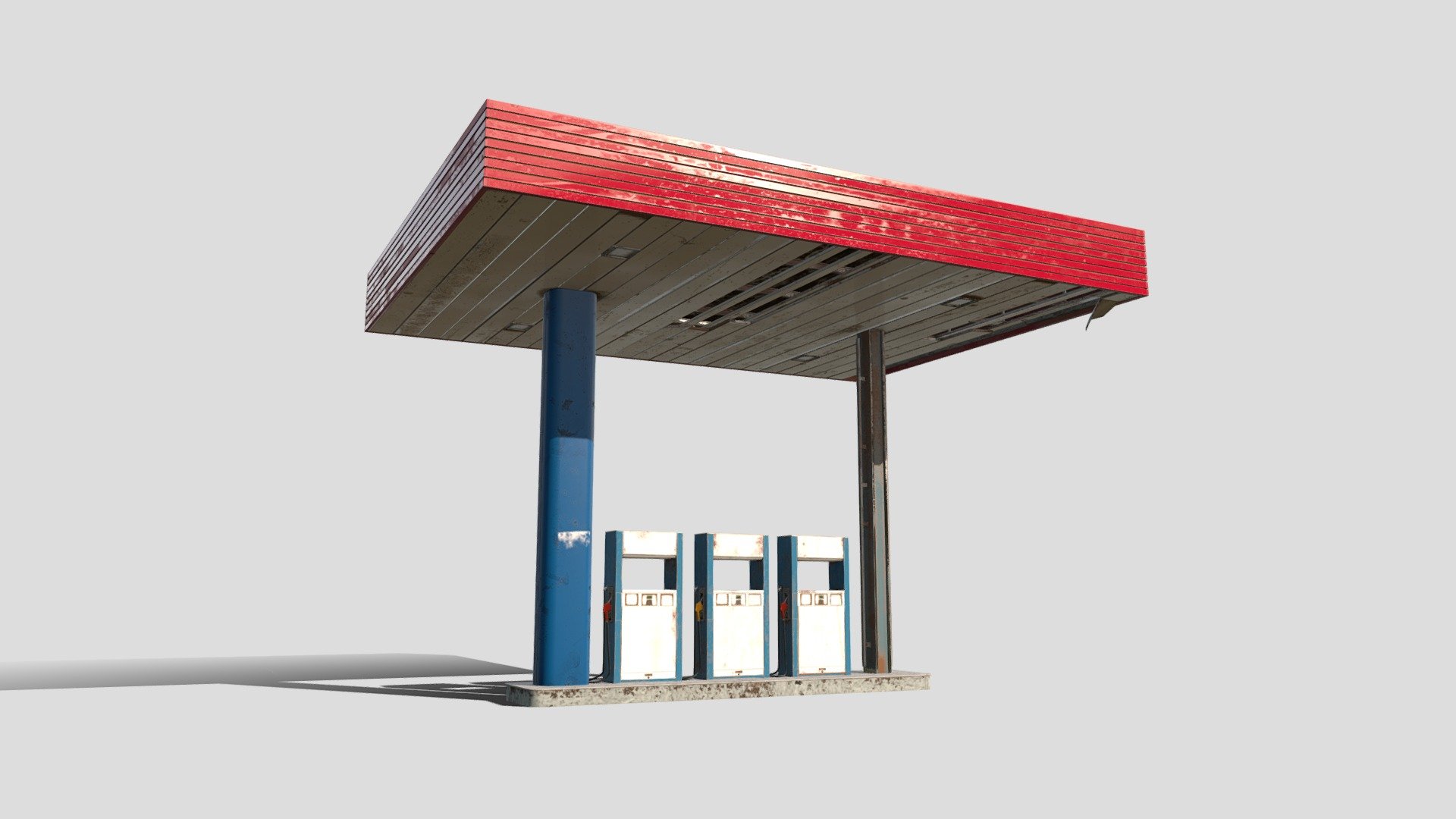 Gas Station - 3D model by Sengchor [896ab0b] - Sketchfab