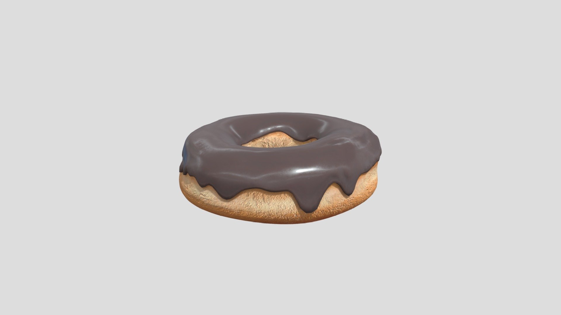 Donut with chocolate - Download Free 3D model by Elena Shevchenko (@ej ...