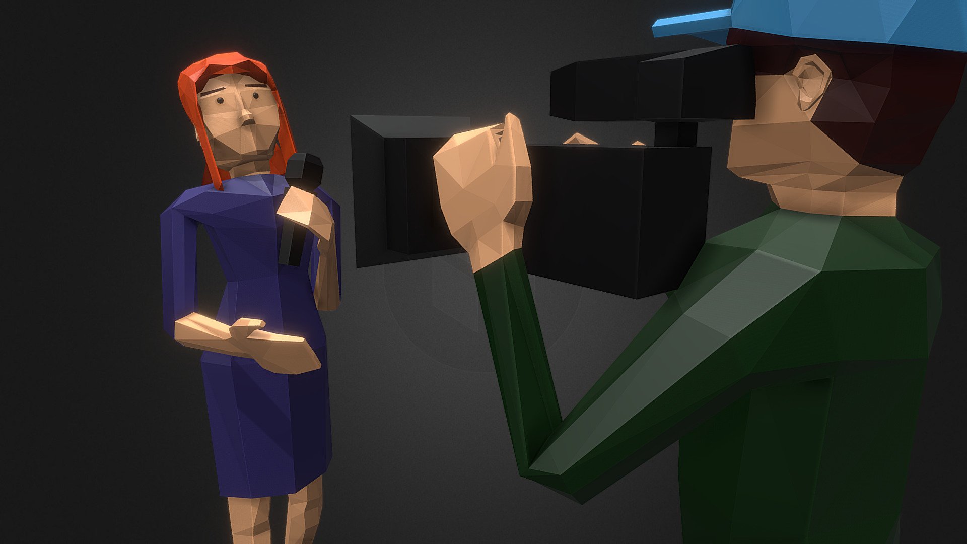 Low Poly Camera Crew - Buy Royalty Free 3D model by Made In The Dark ...