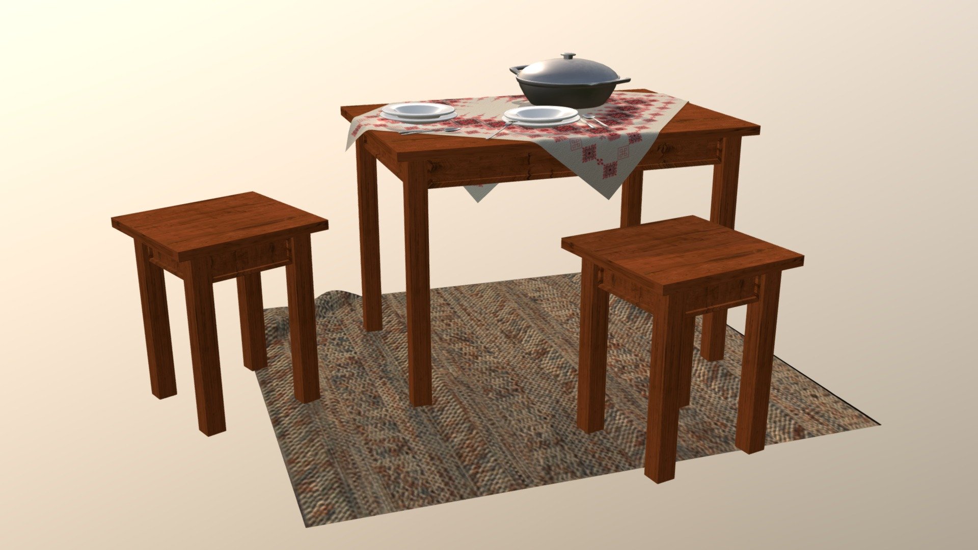 Ukrainian interior - Download Free 3D model by Valeri Valah (@valeri ...