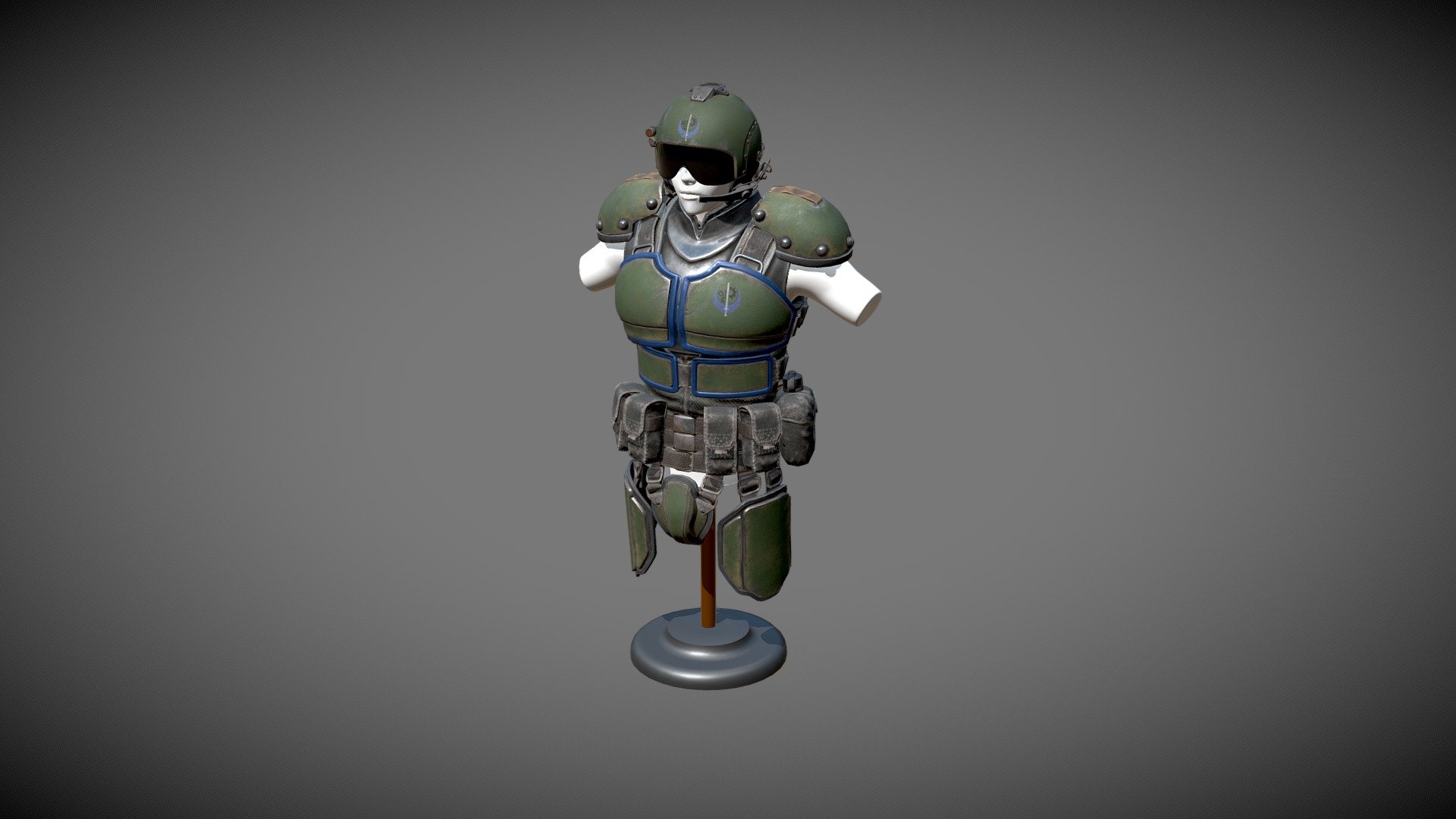 Classic Fallout 2 BOS Combat armor - 3D model by curhaj [8972765 ...