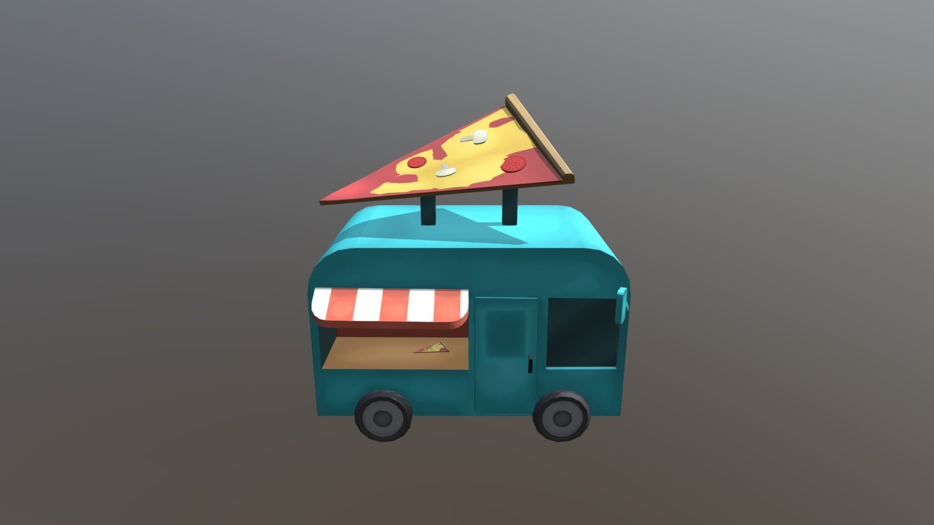 Pizza foodtruck - 3D model by ninazuidema [8977c3f] - Sketchfab
