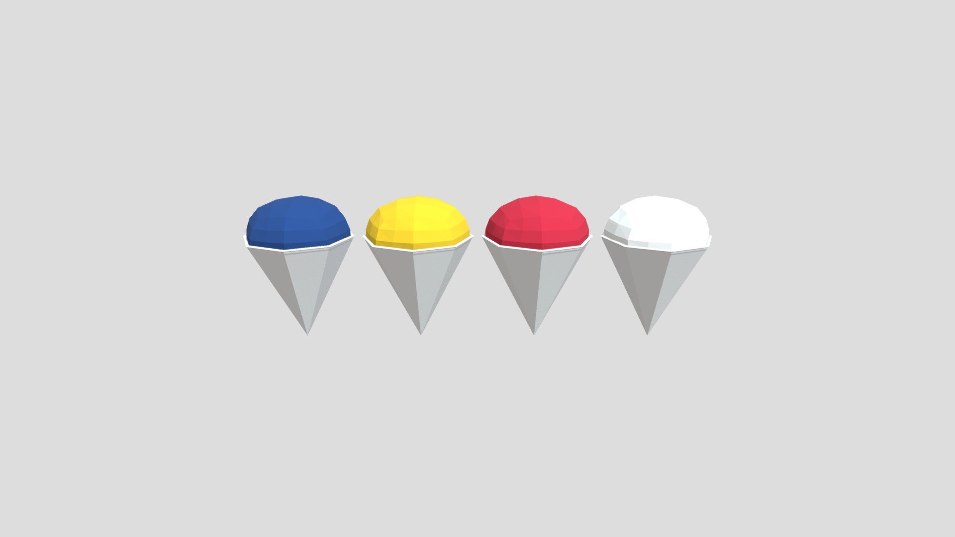 Snow cones from Poly by Google - Download Free 3D model by IronEqual ...