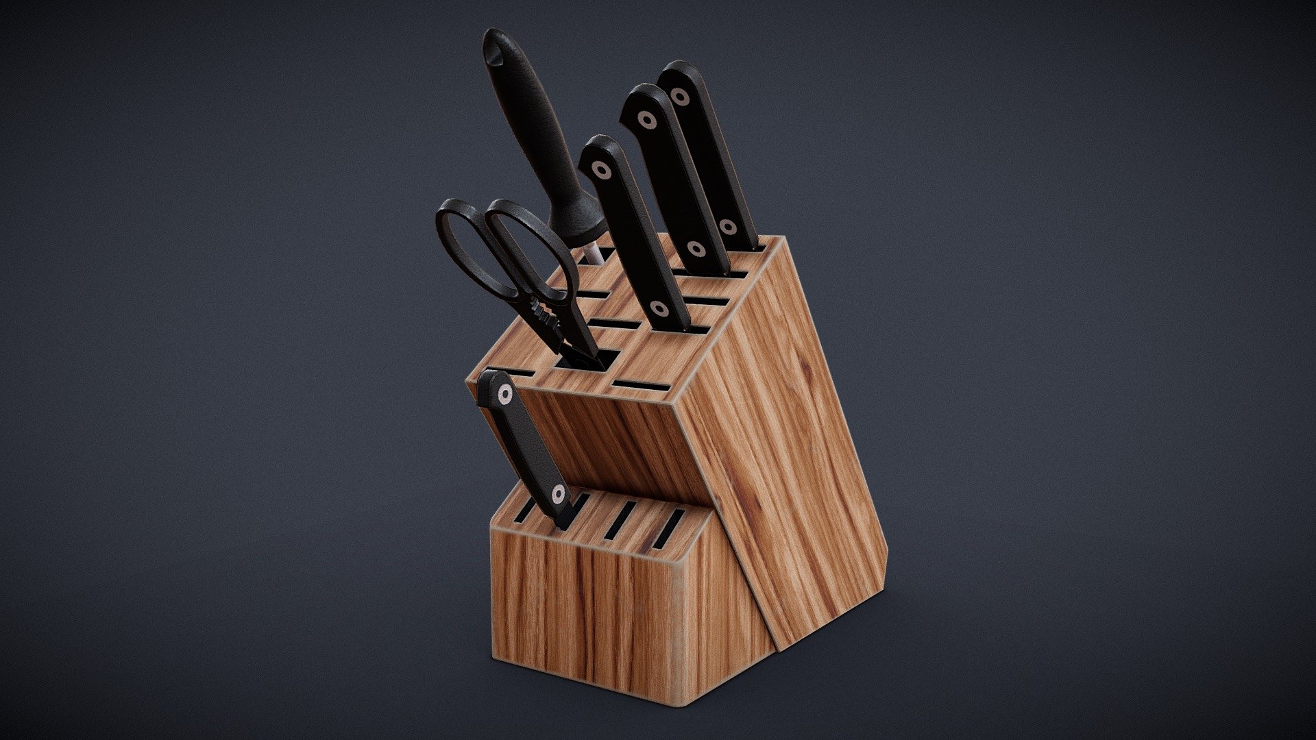 Game Ready | Kitchen Knife Stand - Buy Royalty Free 3D model by ...