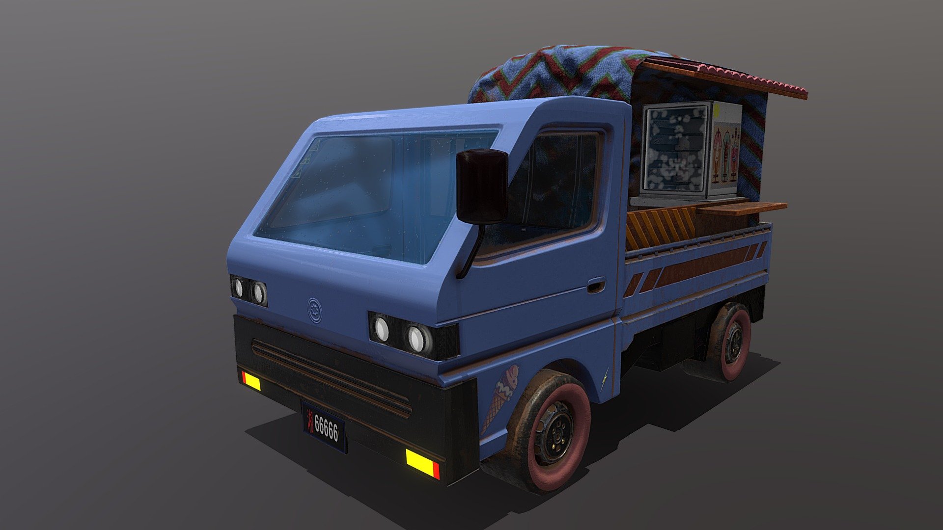 Charming Vintage Store Truck - 3D model by Cécile Amstad (@c.m.a ...