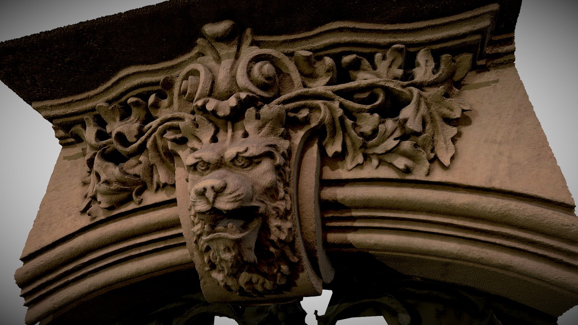 Head of Lion - keystone / Cabeza de León - 3D model by Ximo Vilaplana ...
