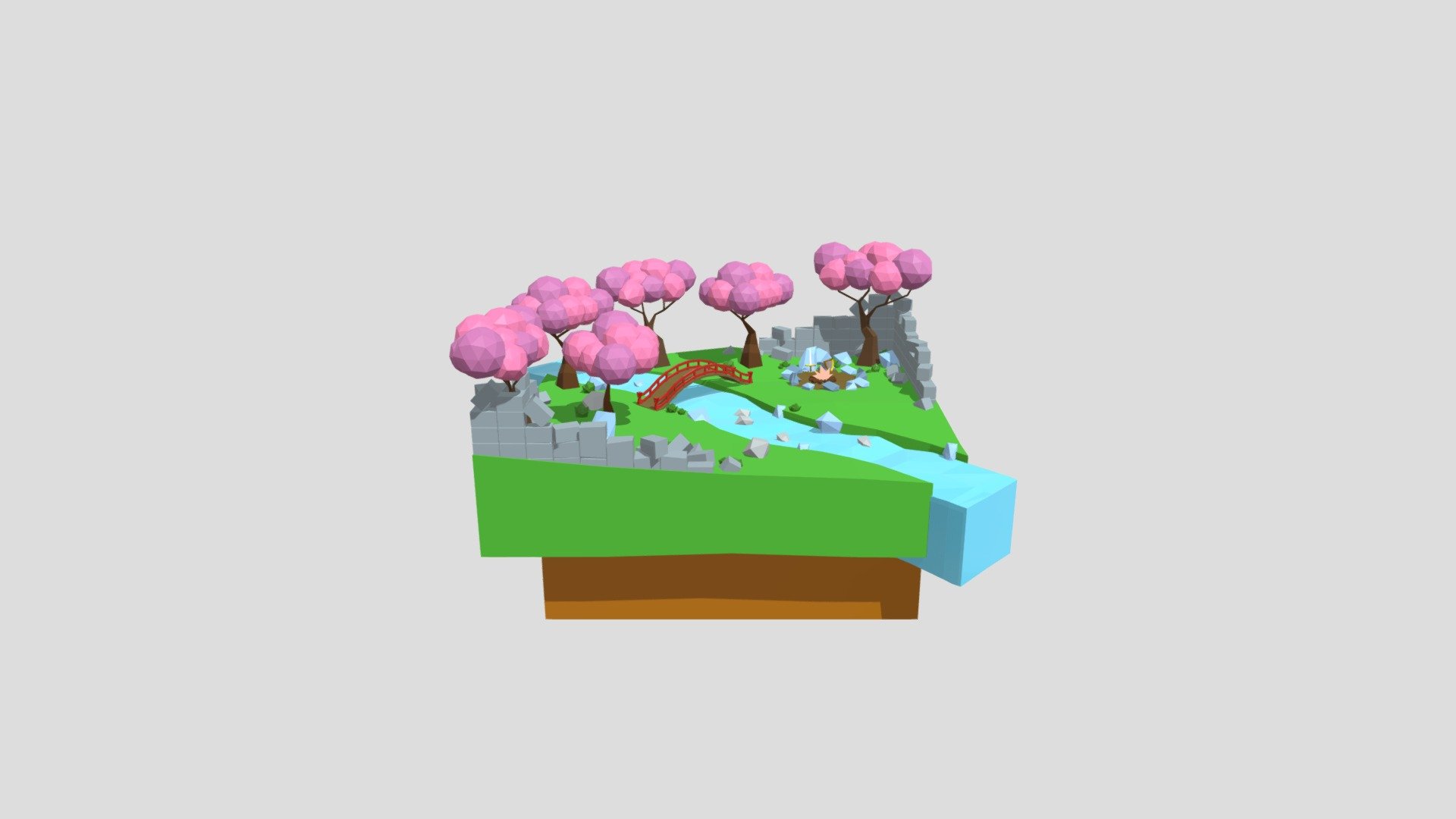 Low Poly Medieval Environment Diorama - 3D model by xzizt [89820fd ...