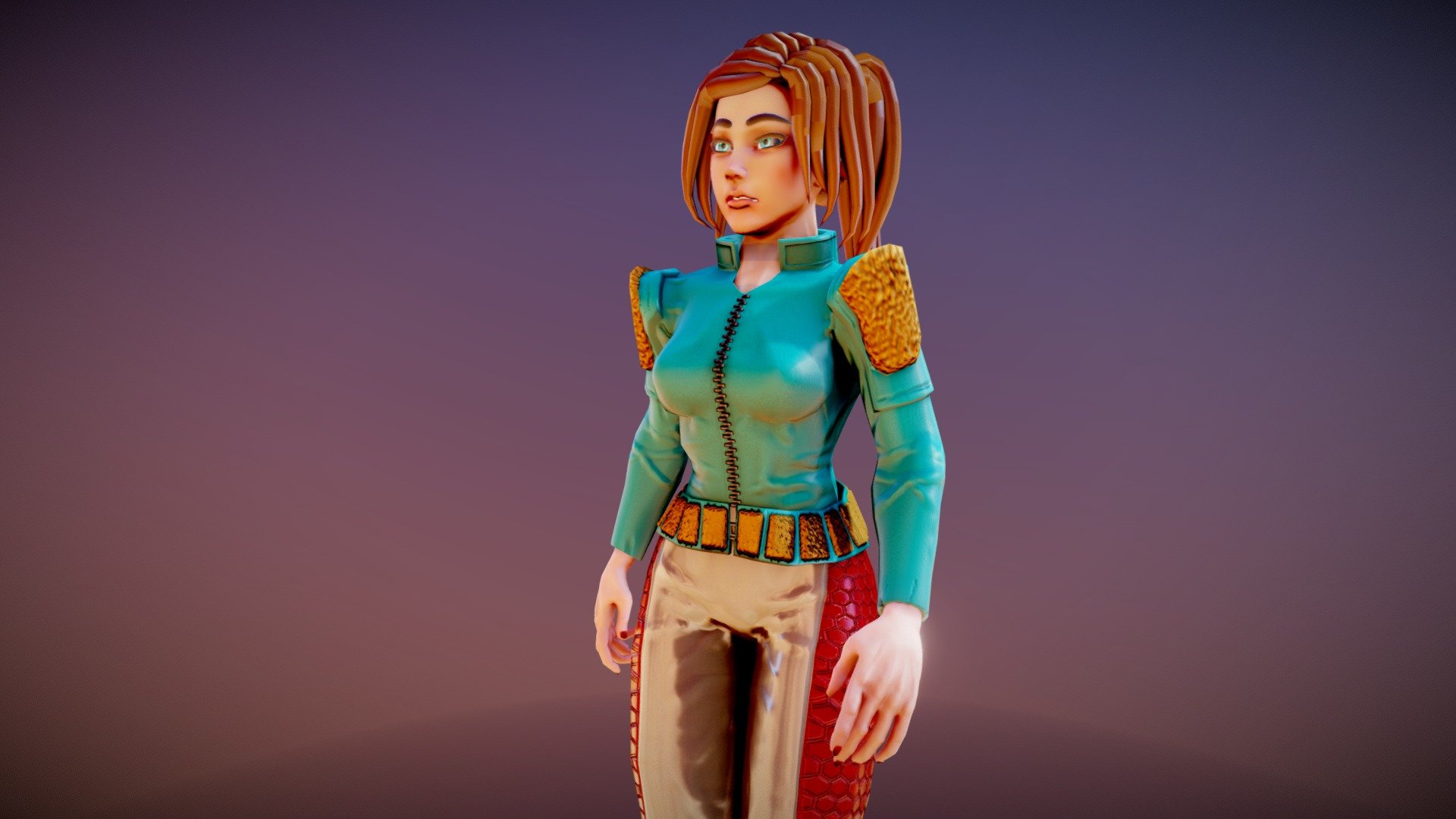 Stylized girl - 3D model by mqpmqp [898242f] - Sketchfab