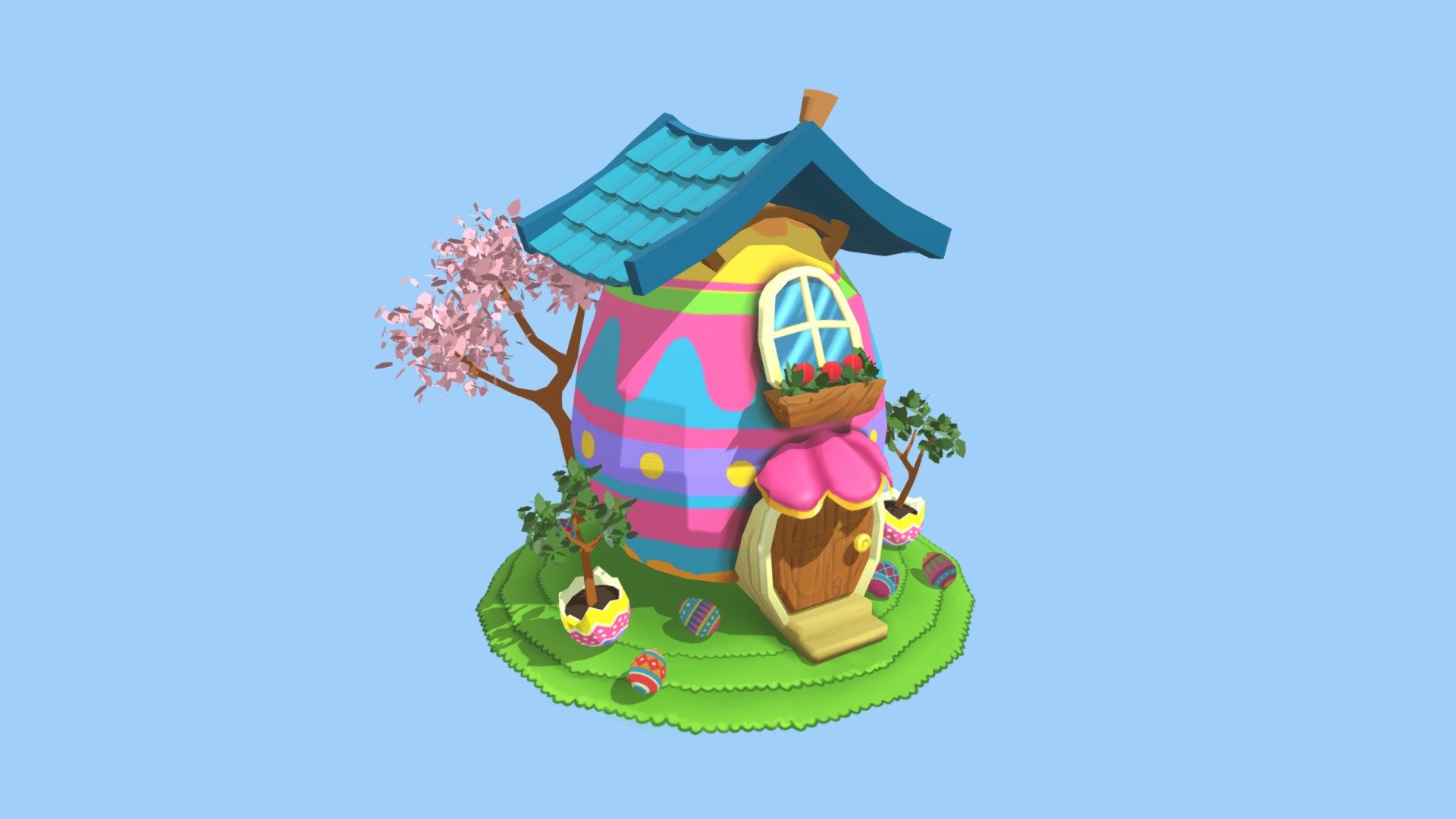 The Easter Bunny House ♡ - 3D model by potato (@its_potato_chan ...