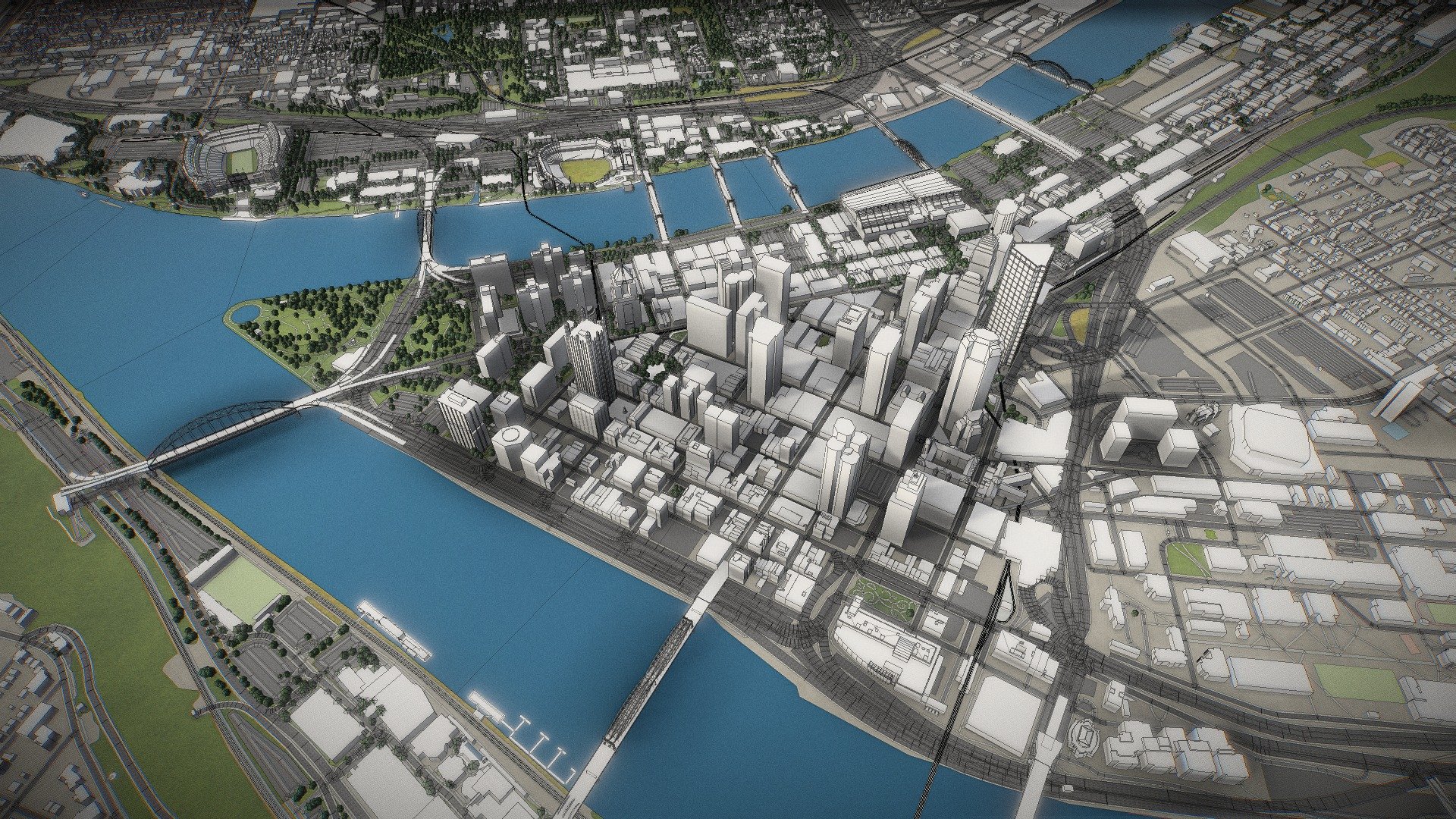 Pittsburgh - 3D city model - Buy Royalty Free 3D model by 3D City ...
