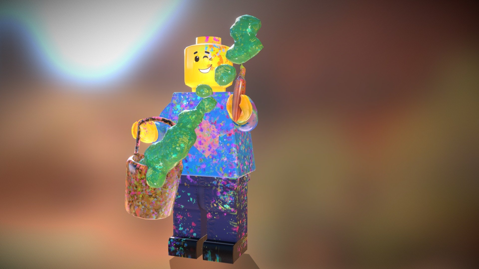 LEGO painter - Download Free 3D model by Daniela (@labbemartelli ...