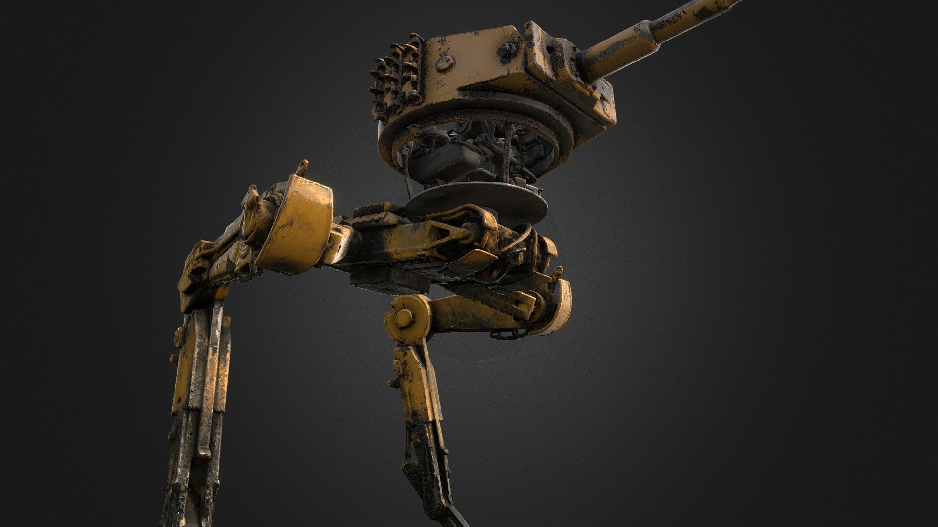 biped walking tank02 (PBR texture) - Buy Royalty Free 3D model by ...