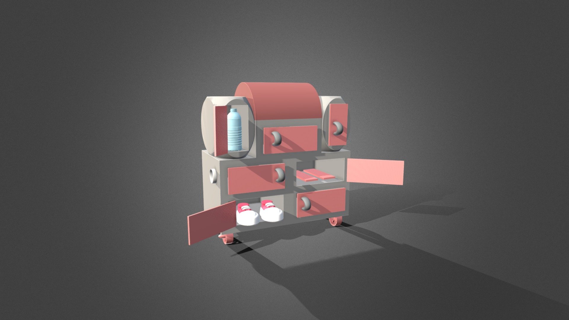 Rak Kasut - Download Free 3D model by AlHusni [89888cf] - Sketchfab