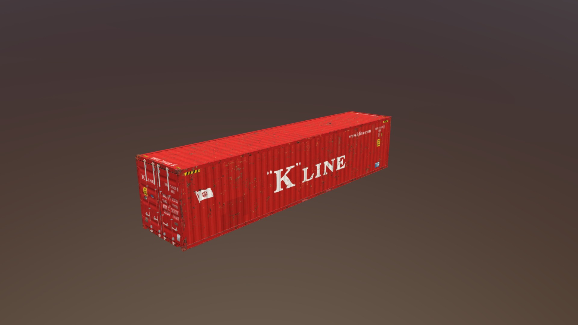 40ft Shipping Container - K Line - Buy Royalty Free 3D model by ...