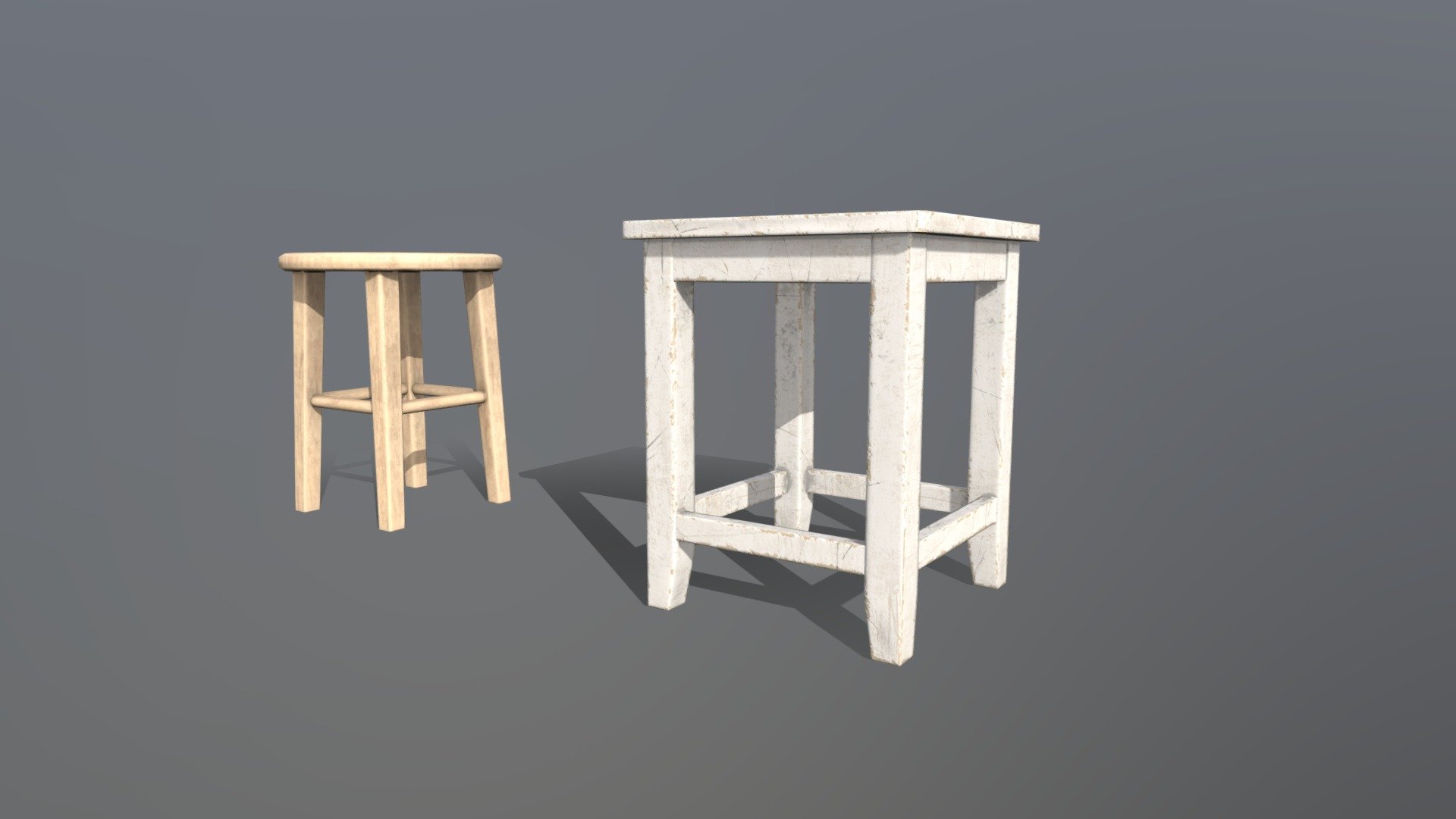 Stools Set 1 - 3D model by Moon_Studio [8989933] - Sketchfab