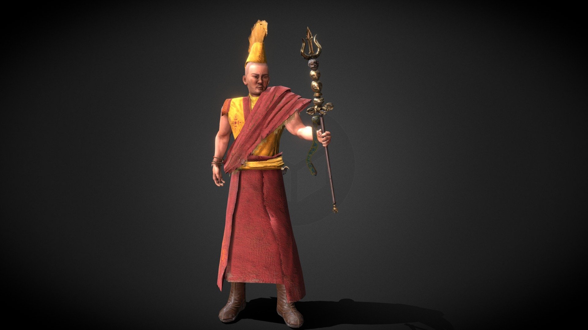 Monk-Combat preparation - 3D model by YJW [898afd6] - Sketchfab