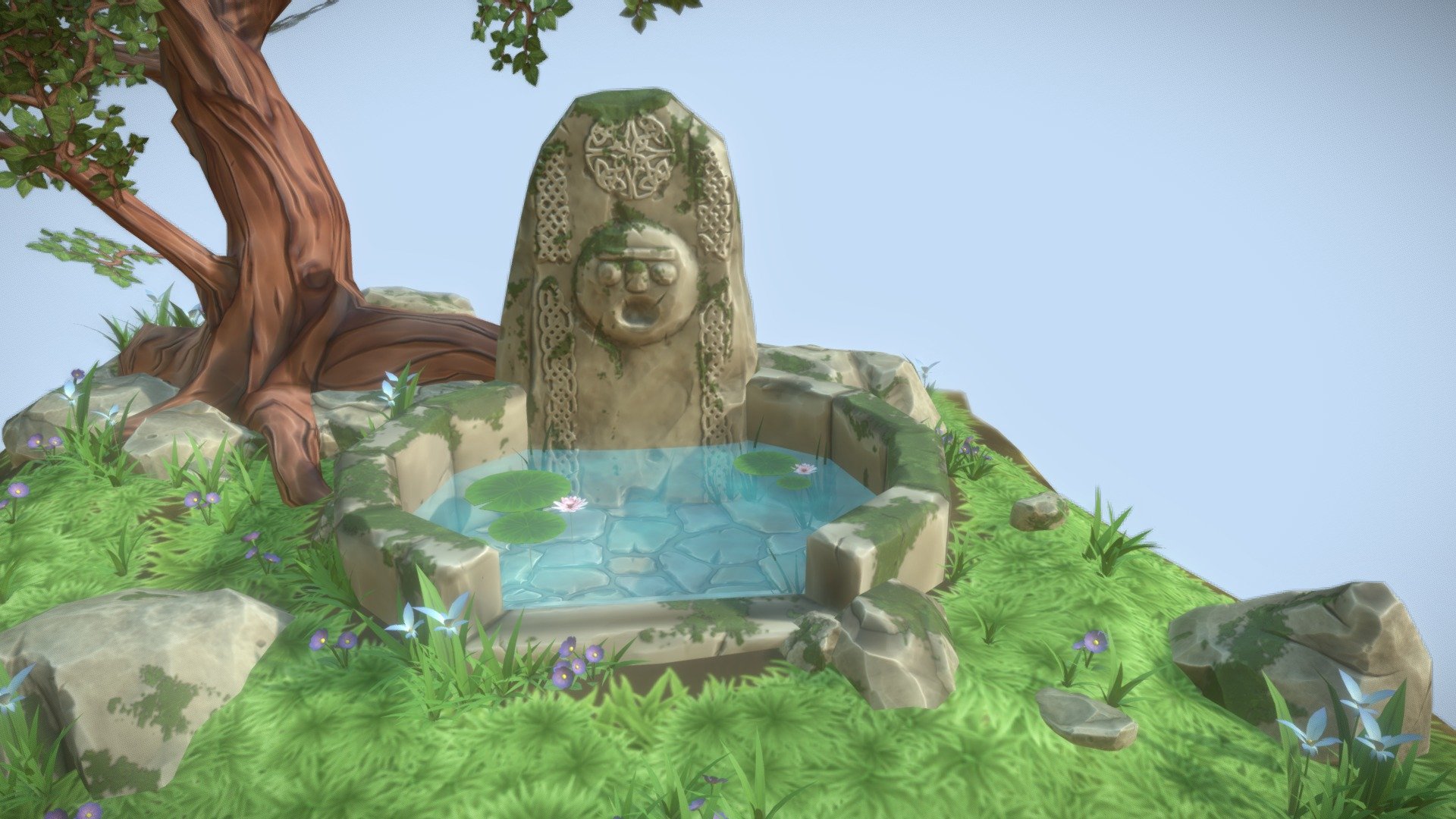 Ancient spring - 3D model by Nat B (@NatTheWitch) [898e9b8] - Sketchfab