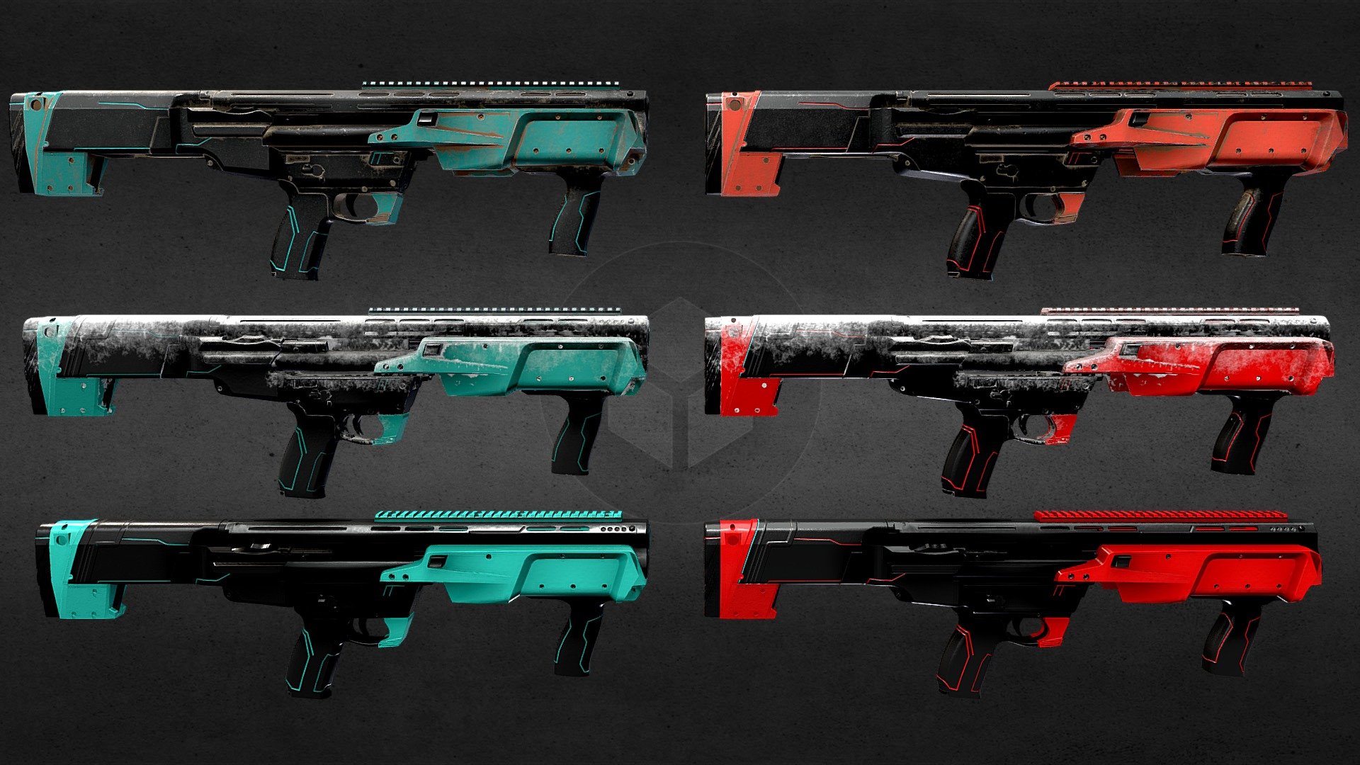 Sci-fi Gun Texturepack - Buy Royalty Free 3D model by 5 Dollar Store ...