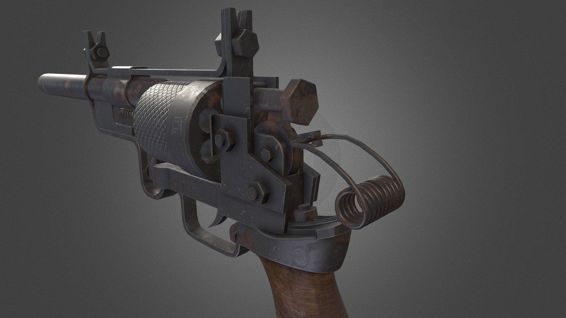 OLD REVOLVER - 3D model by yogesh.3dworld [89996db] - Sketchfab