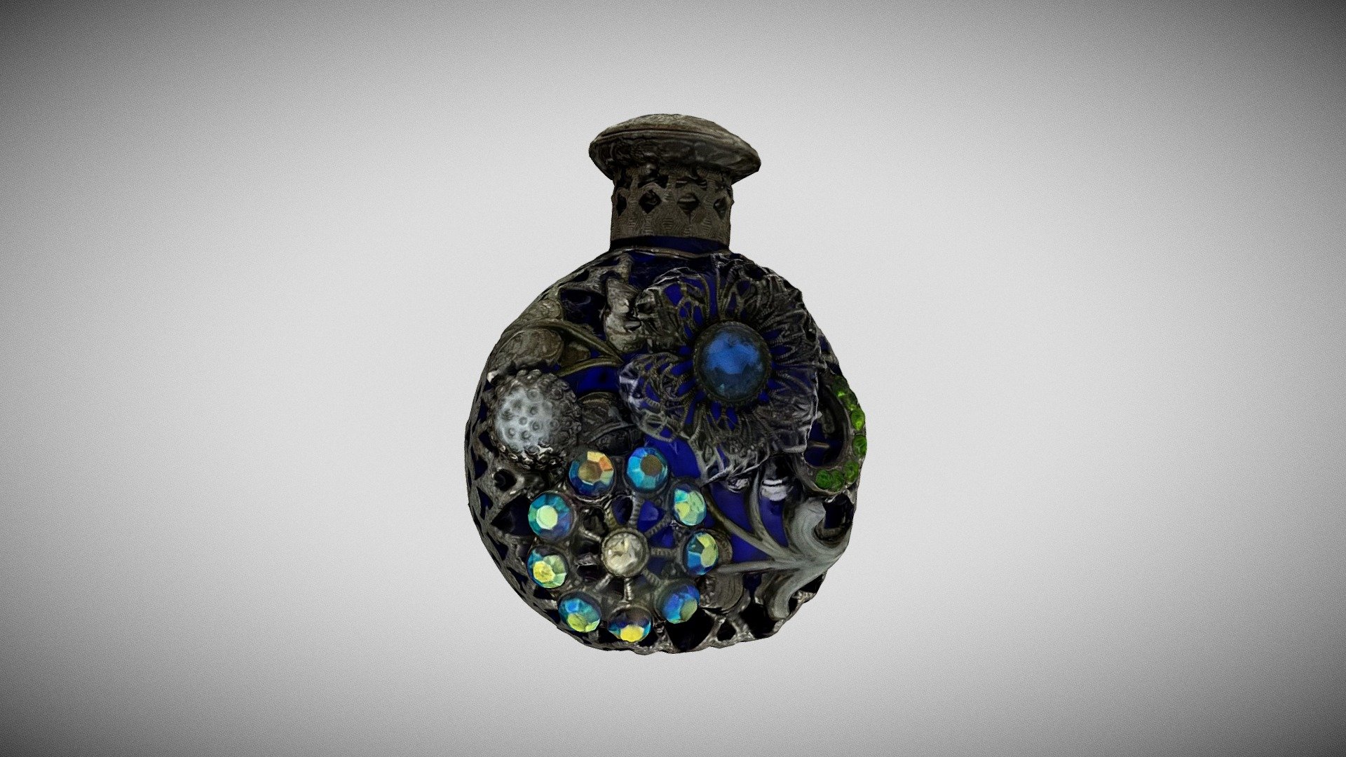 Blue perfume bottle - 3D model by malek.alia [899c681] - Sketchfab