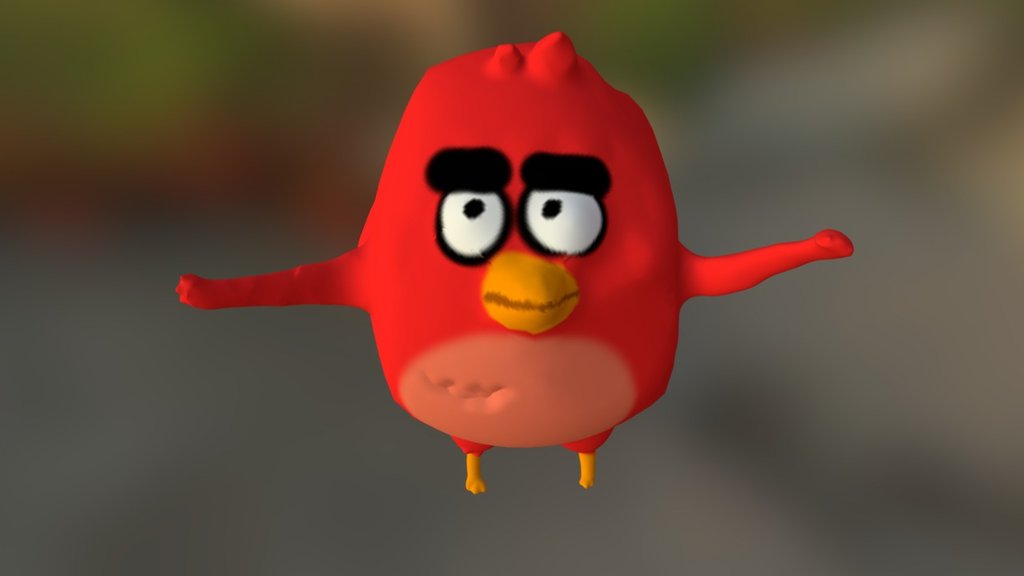 red bird in movie style - Download Free 3D model by ChicaKnowsFNAF ...