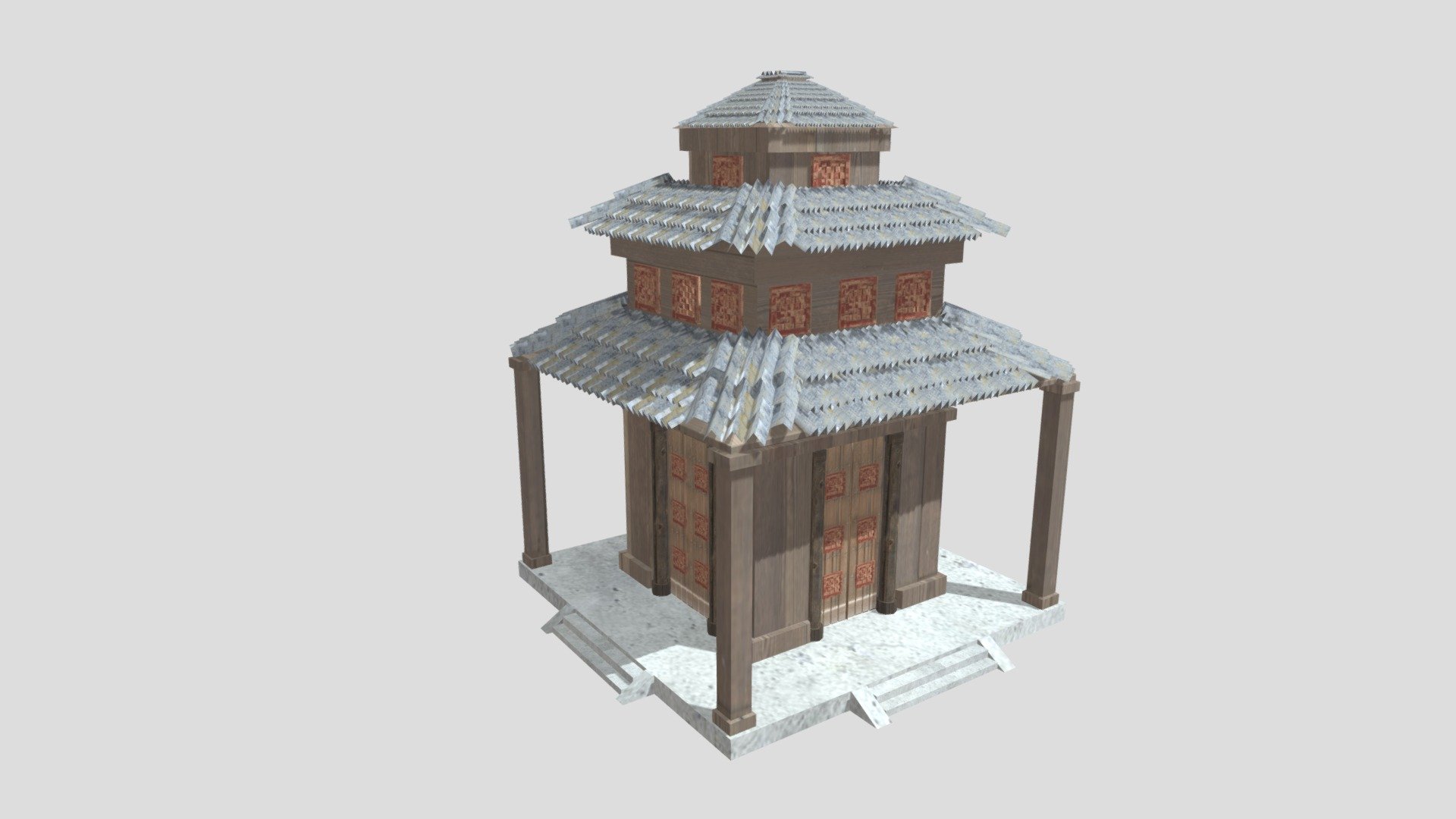 Chinese Temple - 3D model by luisalonsomirandaortega [899dfc1] - Sketchfab