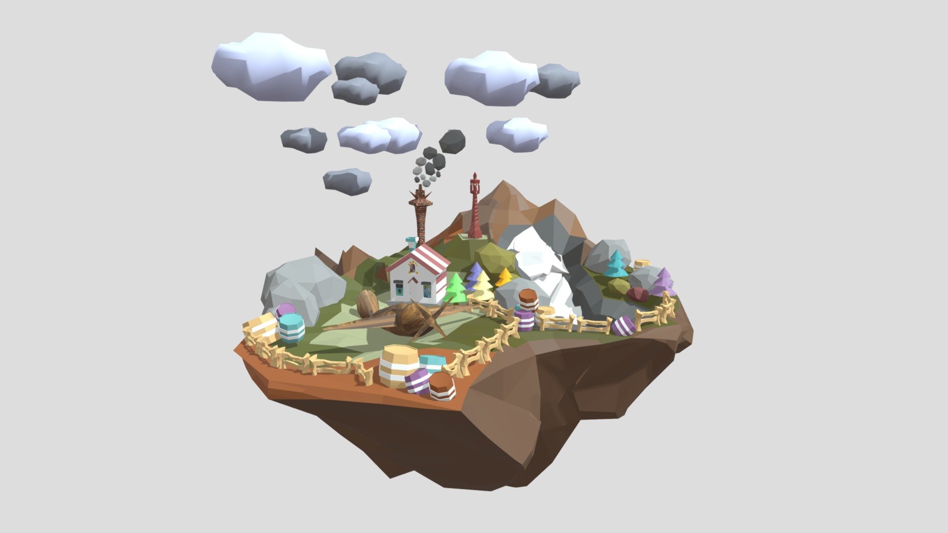 Low poly 3D environment - 3D model by ccheukkei [899e687] - Sketchfab