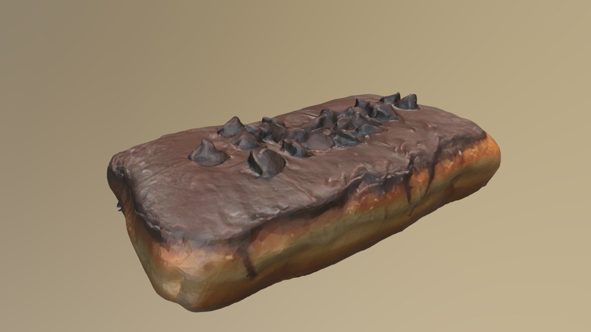 chocolate chip donut rectangular - Download Free 3D model by PrinceTaco ...