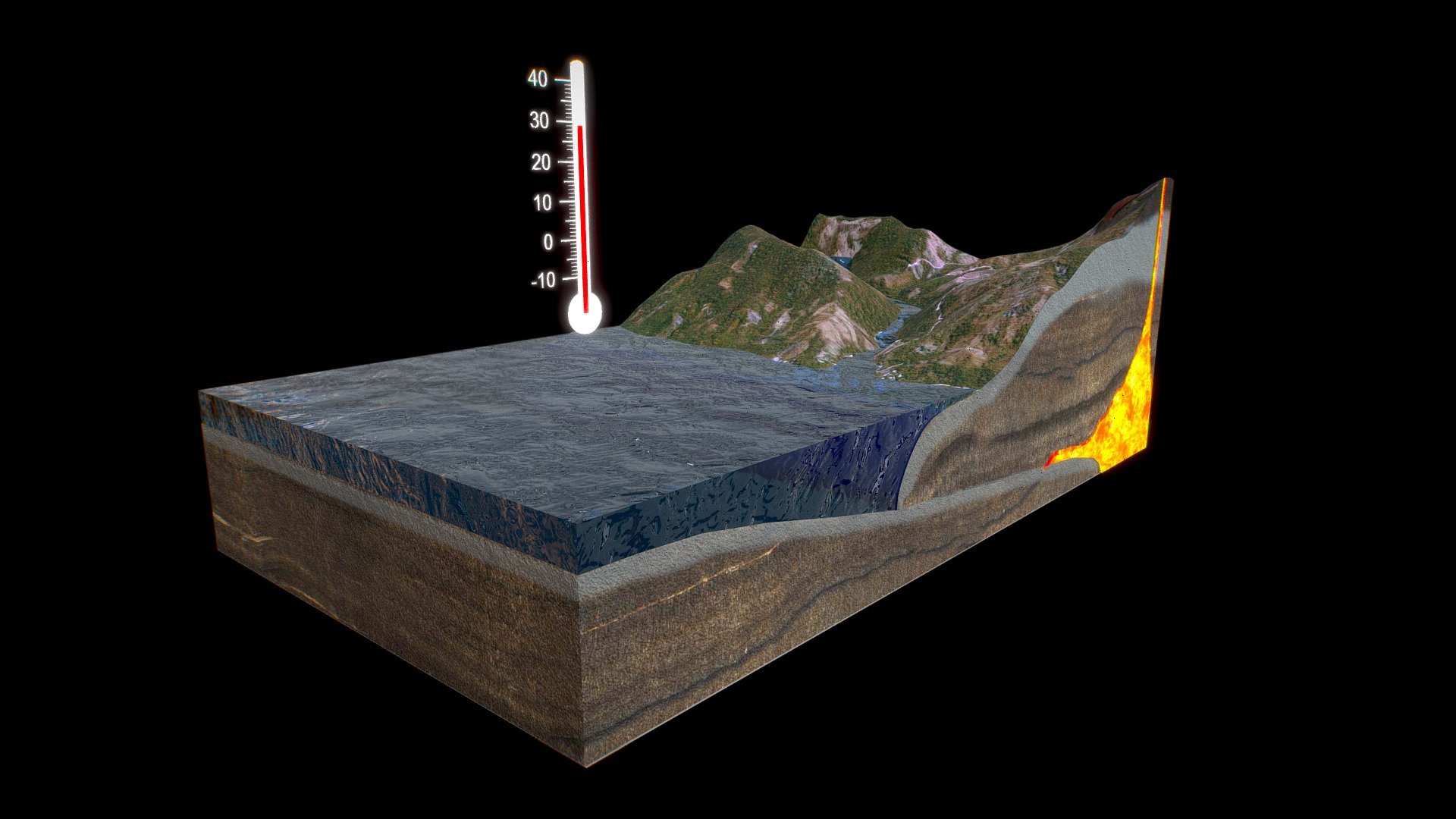 Climate changes- volcanic activity - Buy Royalty Free 3D model by ...