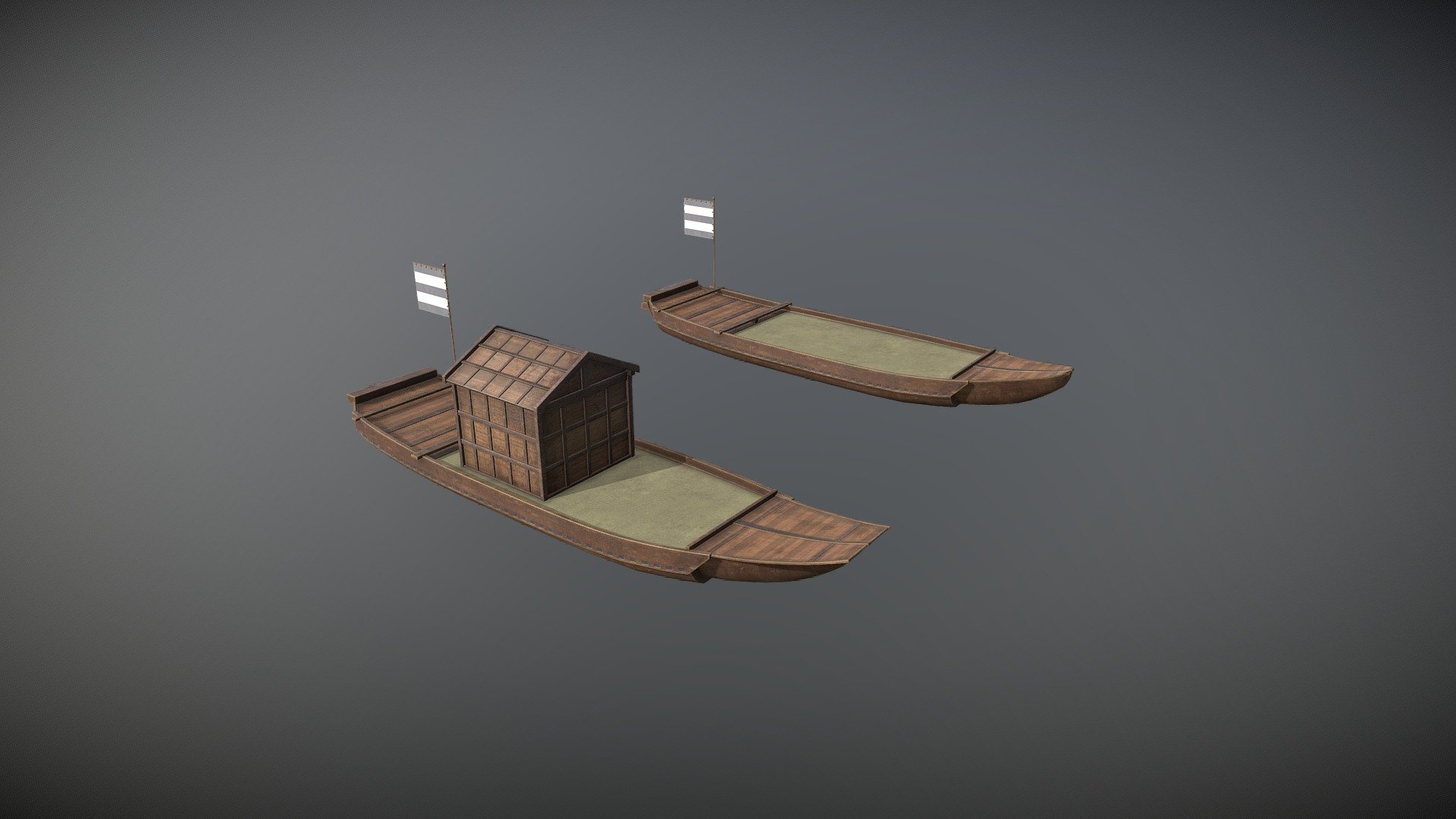 Japanese Medieval Ferry - Buy Royalty Free 3D model by TRIPLE ...