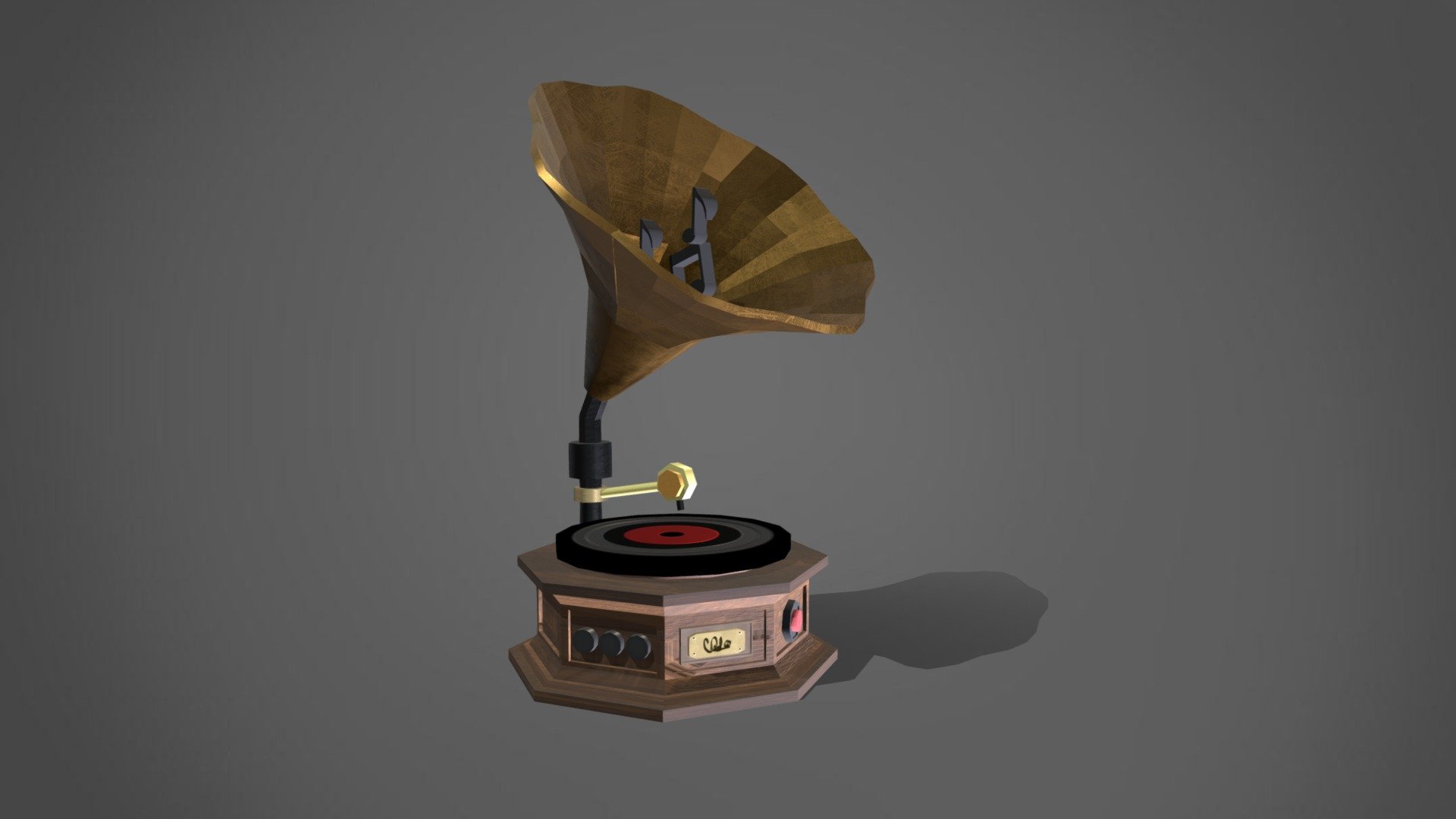 Mini stylized phonograph - 3D model by minerva_99 [89ab689] - Sketchfab