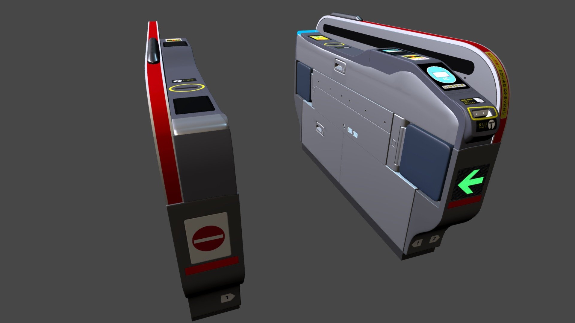 Ticket Gate - 3D model by pilkil (@pilkul) [89ad6db] - Sketchfab