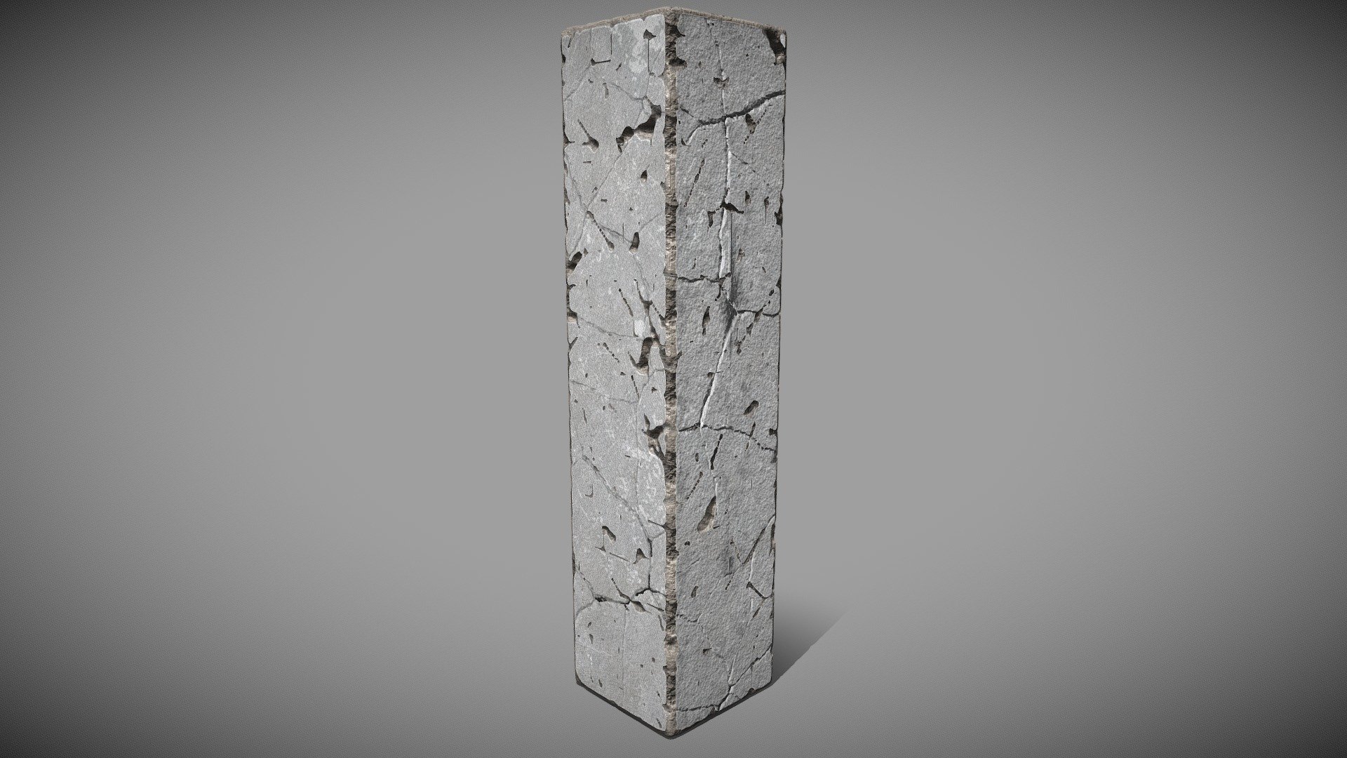Low Poly Damaged Pillar - 2K - 3D model by btitkin95 [89aef47] - Sketchfab