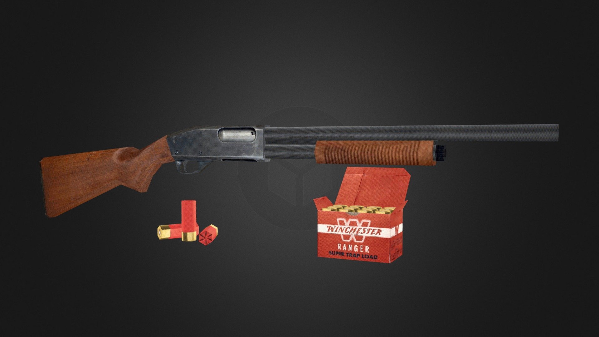 LOWPOLY - REMINGTON SHOTGUN - PS1 / PSX STYLE - Download Free 3D model ...