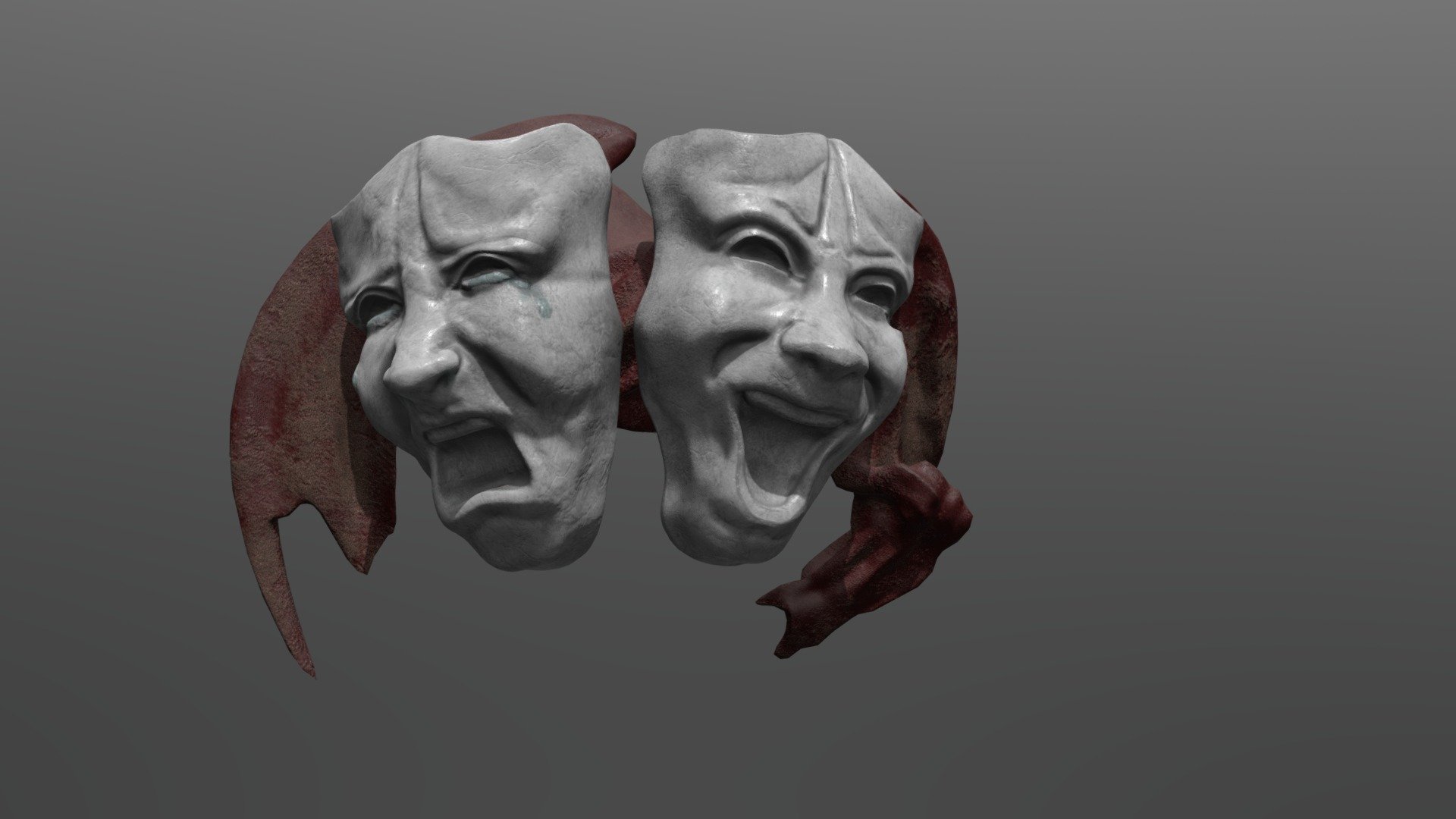 Comedy and Tragedy - 3D model by gabriel.alfernan [89b1bfa] - Sketchfab