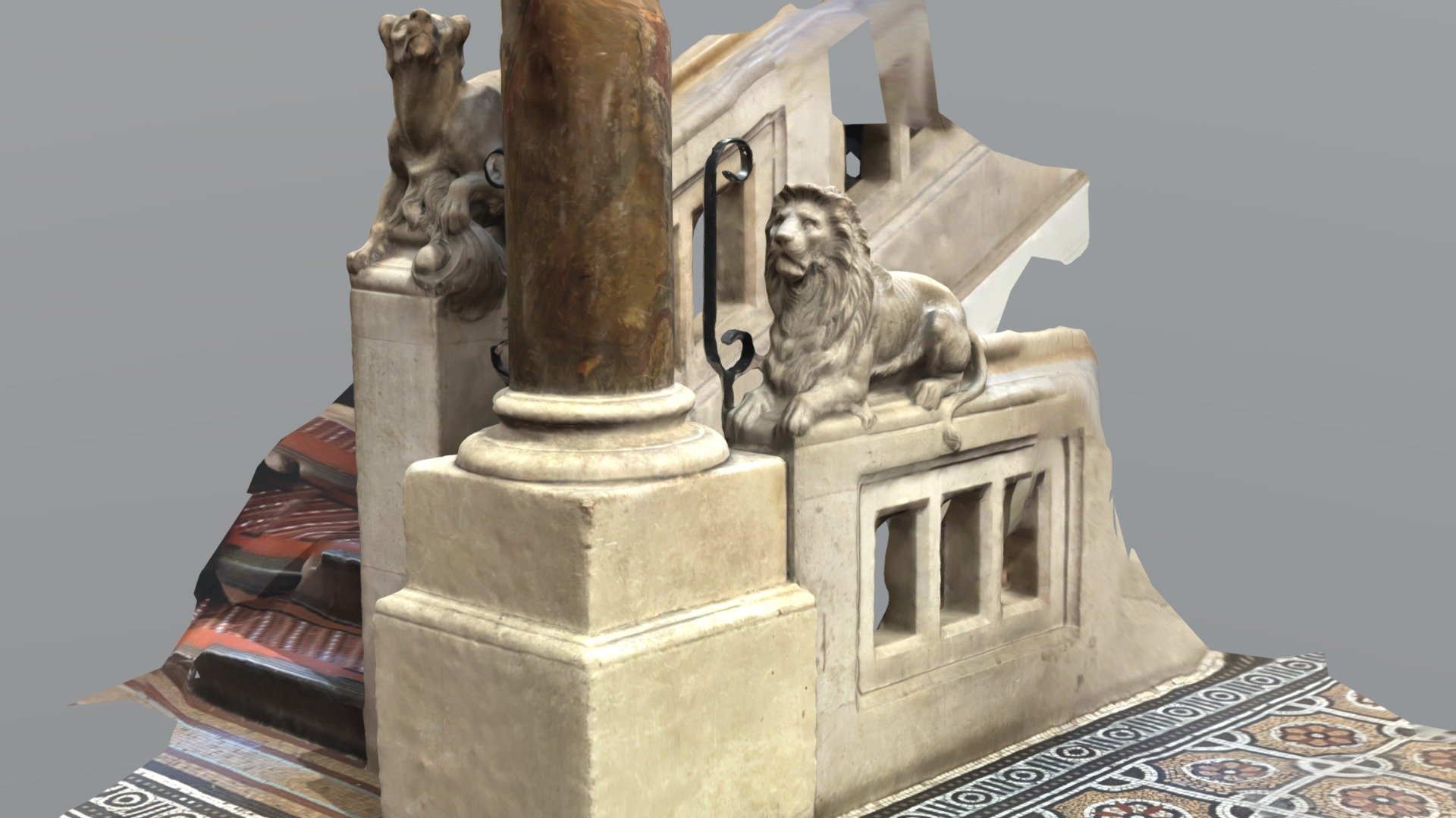 Lion & Dog Leeds Central Library Stairs - Download Free 3D model by ...