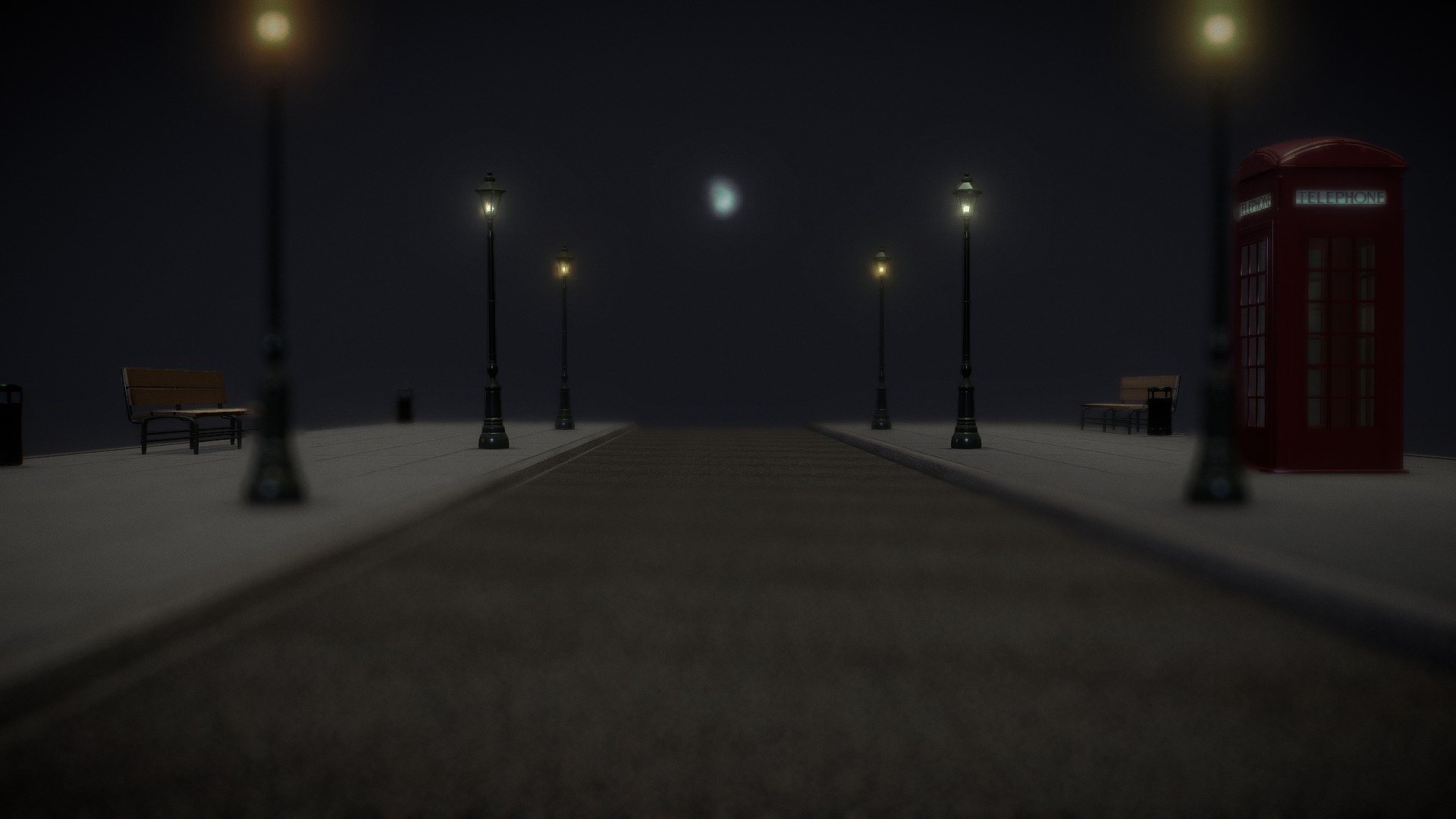 Night-Time Street Scene - Buy Royalty Free 3D model by 3Dee ...