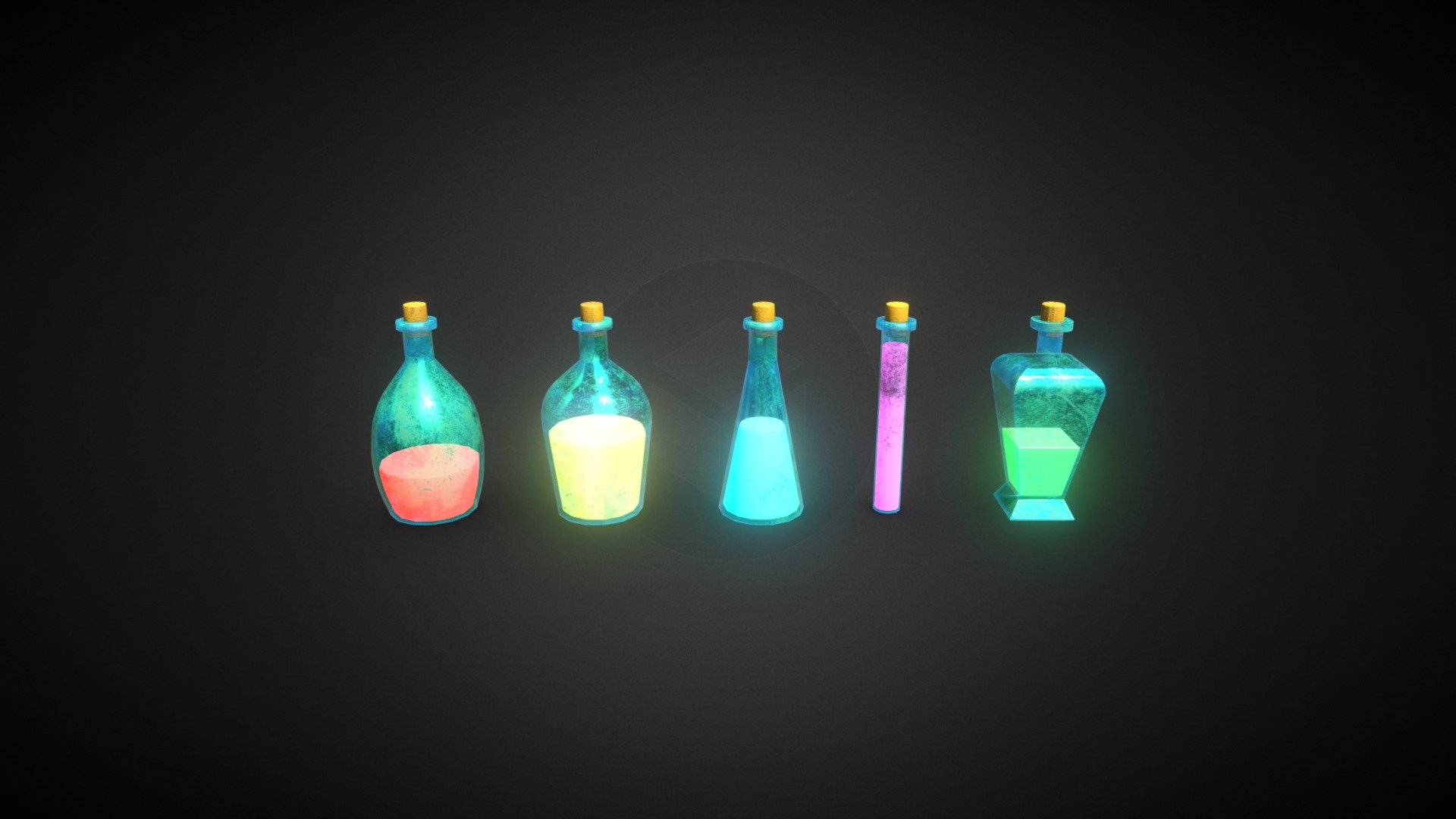 Potion flask - 3D model by Ludovic Mantovani (@ludovicmantovani ...