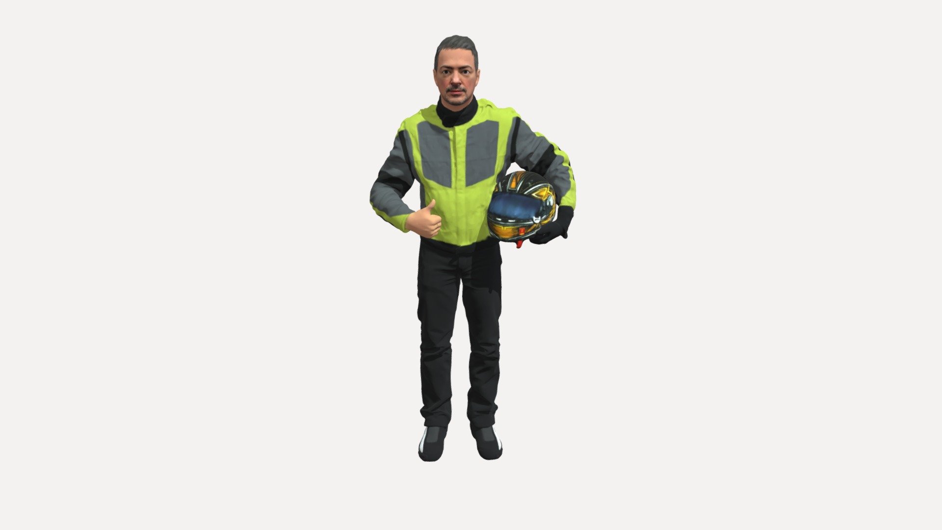 Moto Racer In Pose 0013 - Buy Royalty Free 3D model by 3DFarm [89c547d ...