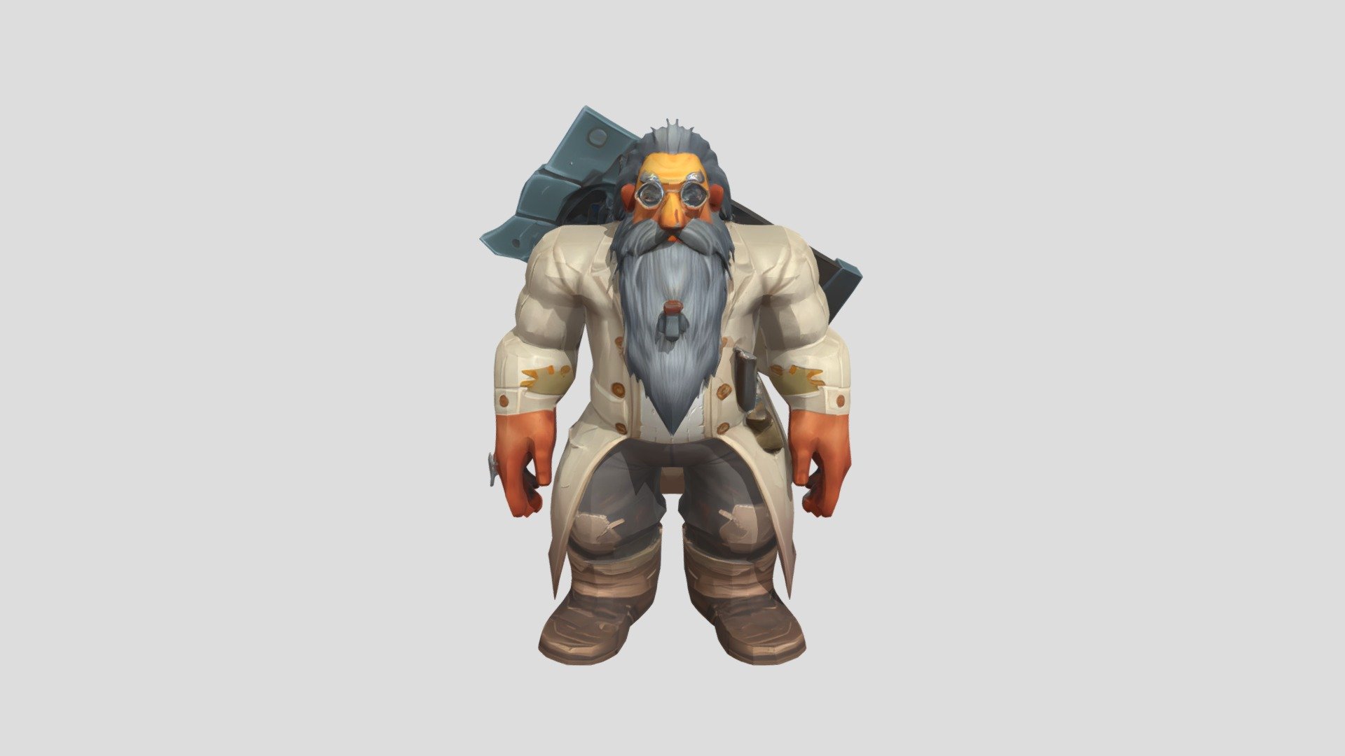 fantasy dwarf character with glasses - Download Free 3D model by ...