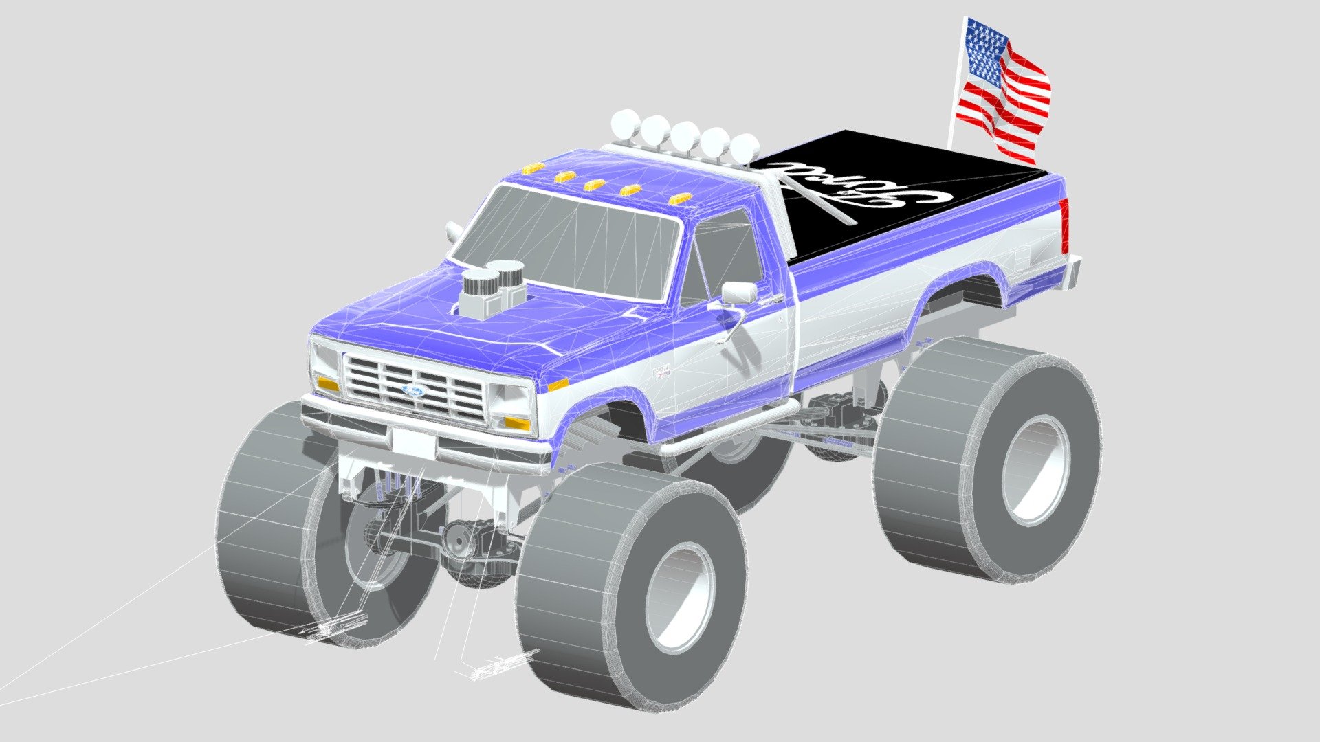 Ford Monster truck - Download Free 3D model by Superfamicom ...