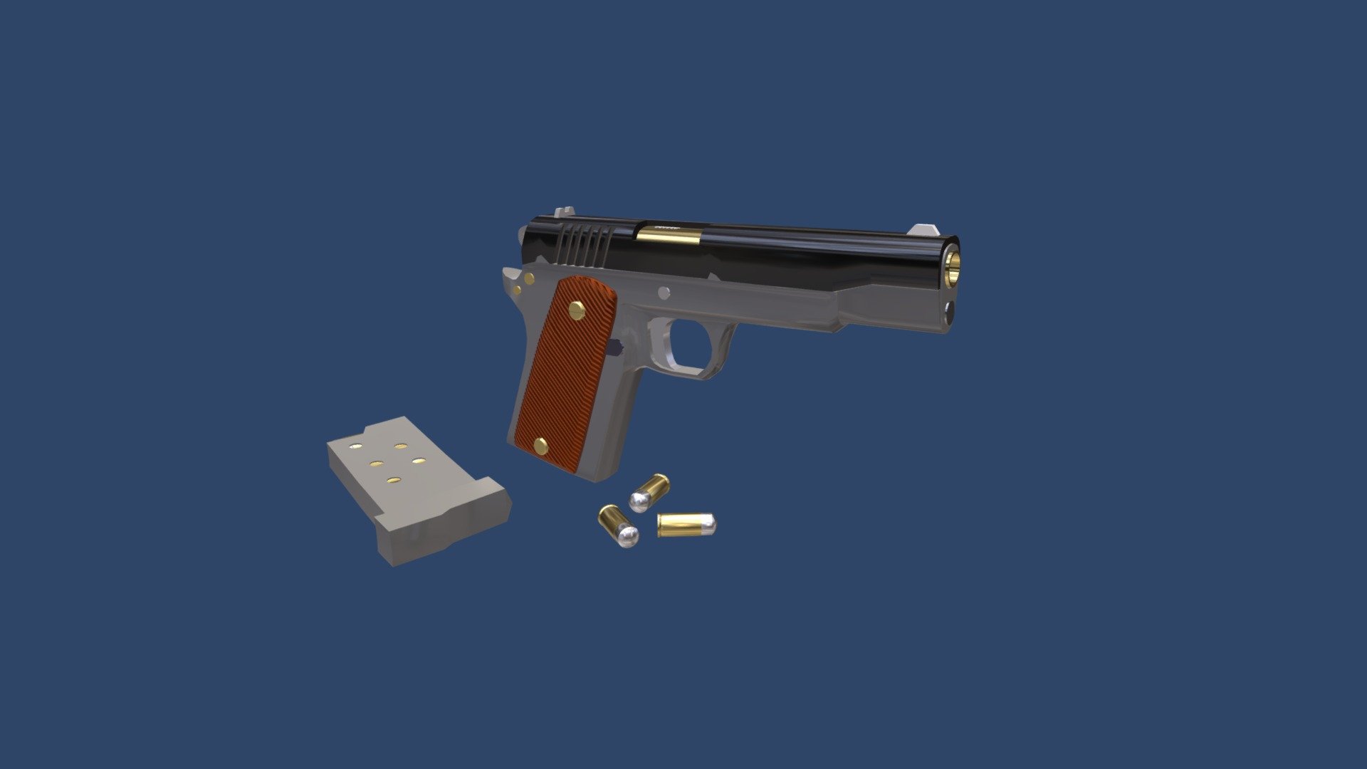 Weapon 1911 - Download Free 3D model by MVProject [89c89d6] - Sketchfab
