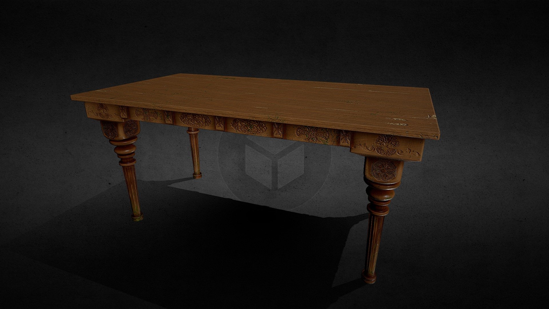 Old table - Download Free 3D model by luizgu3d [89c9f23] - Sketchfab