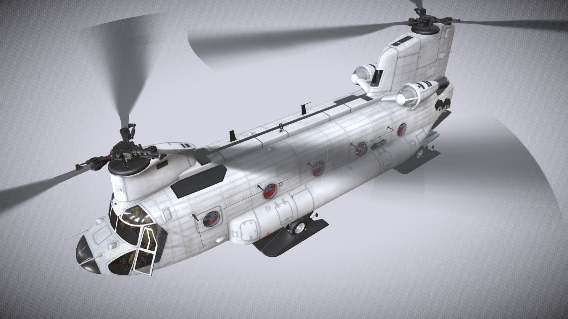 CH-47 Chinook Blank Livery Complex Animation - Buy Royalty Free 3D ...